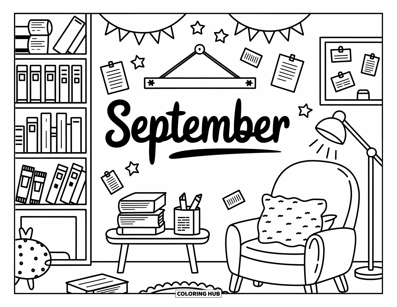 100+ September Coloring Pages for Kids & Adults (Free Printable PDFs)