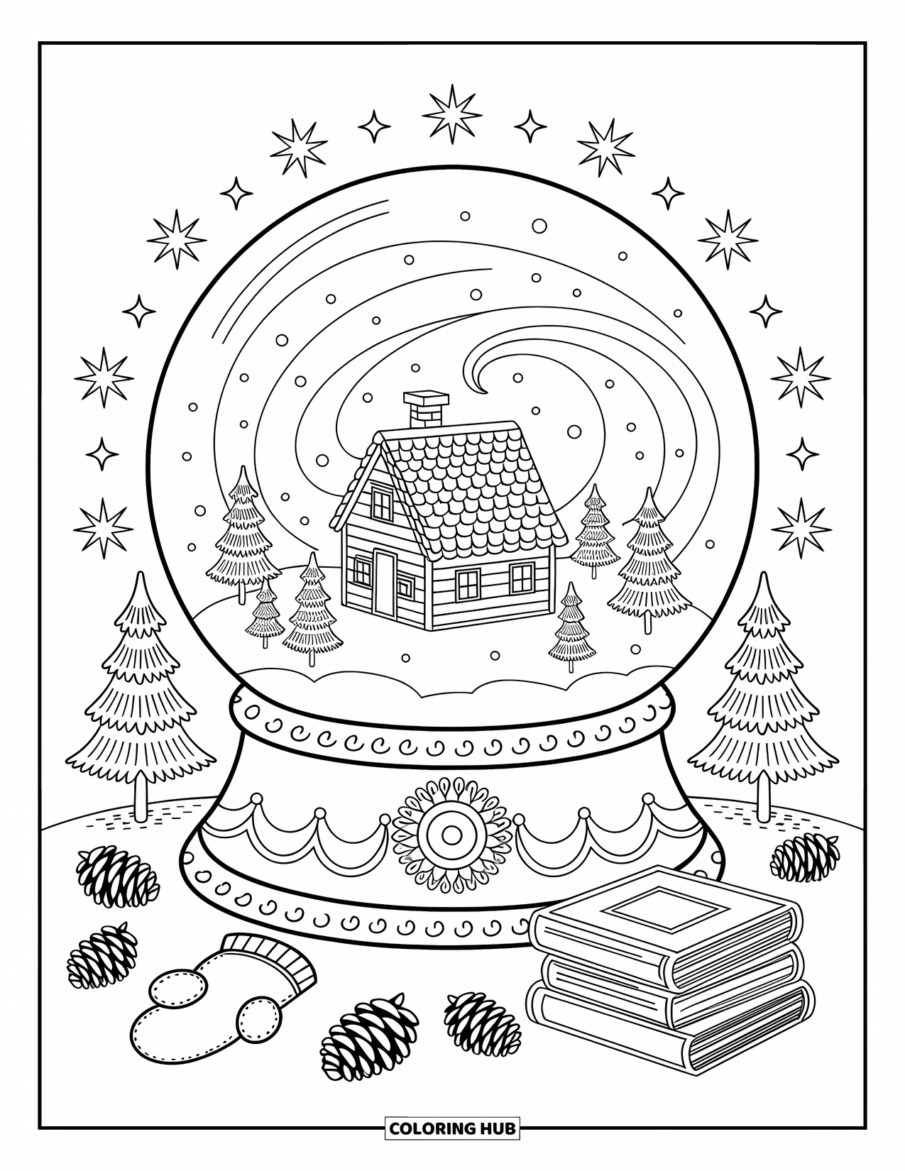 115+ Snow Coloring Pages for Kids & Adults (Free Printable PDFs)