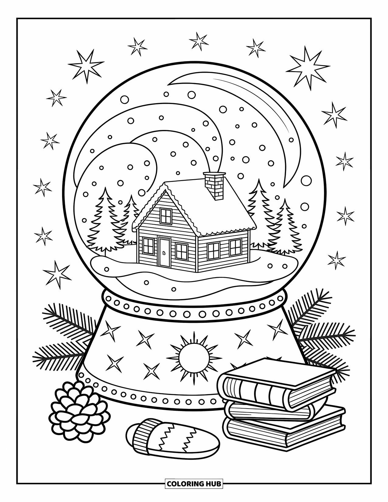 115+ Snow Coloring Pages for Kids & Adults (Free Printable PDFs)
