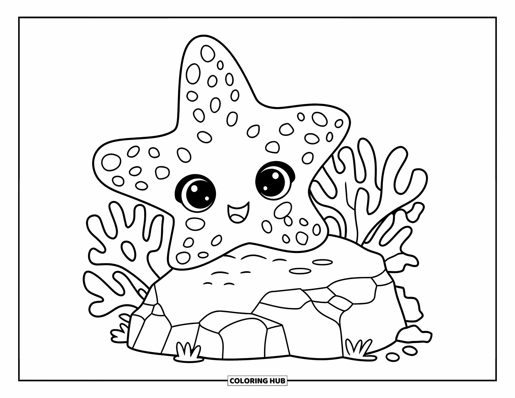 80+ Starfish Coloring Pages for Kids & Adults (Free Printable PDFs)
