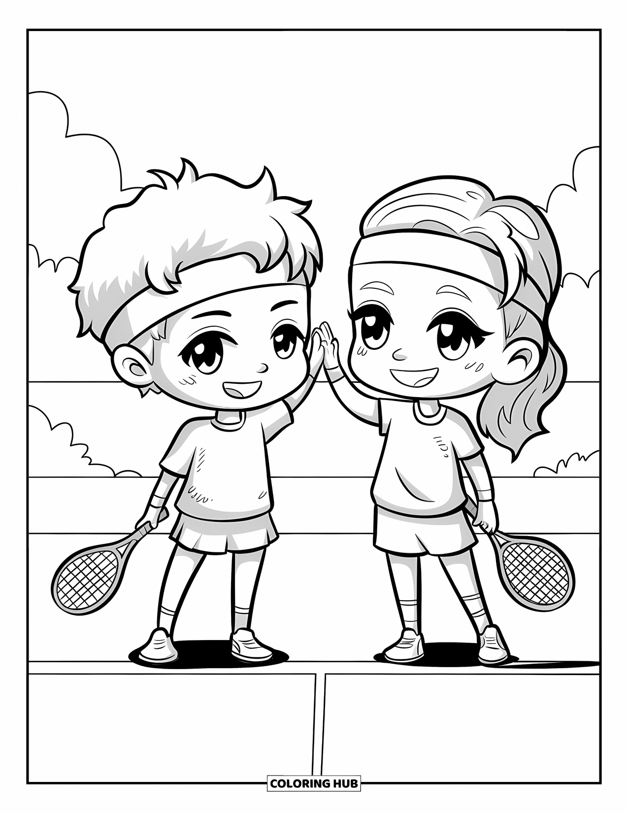 70+ Tennis Coloring Pages for Kids & Adults (Free)