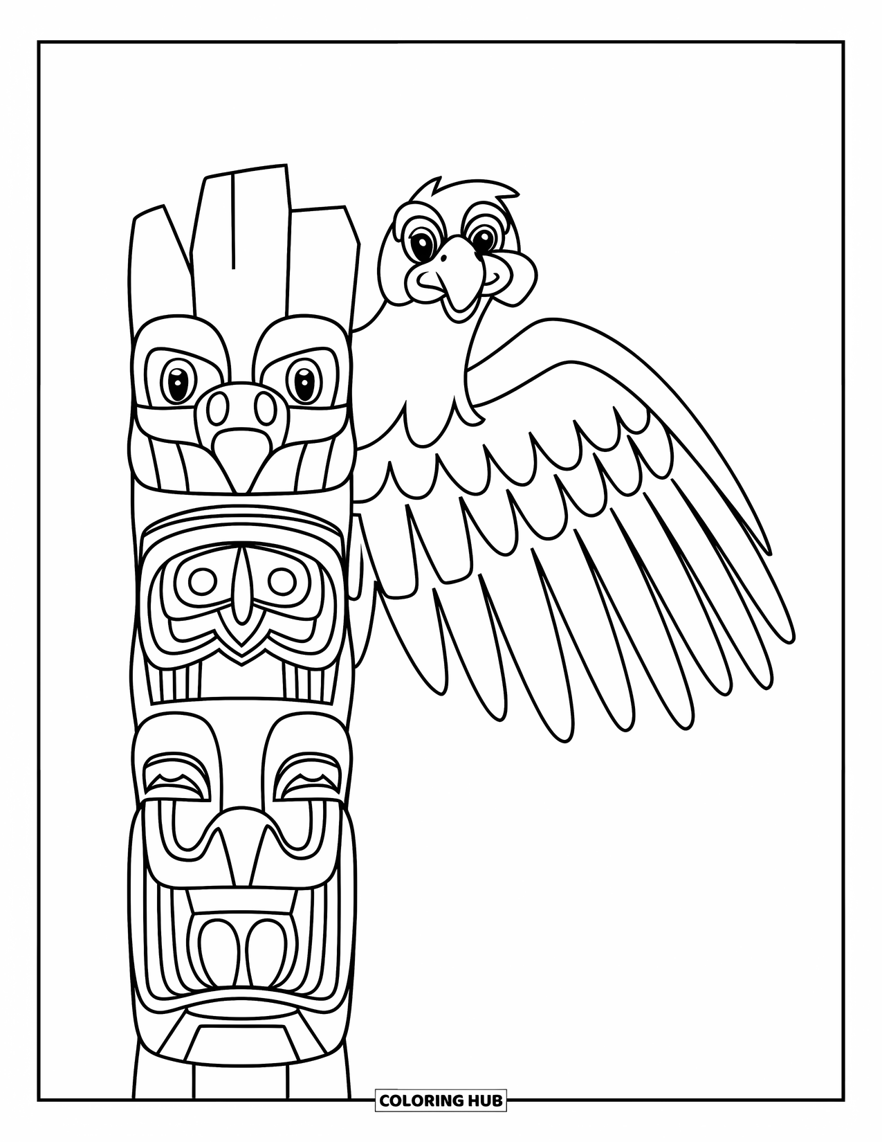 50+ Totem Coloring Pages for Kids & Adults (Free Printable PDFs)