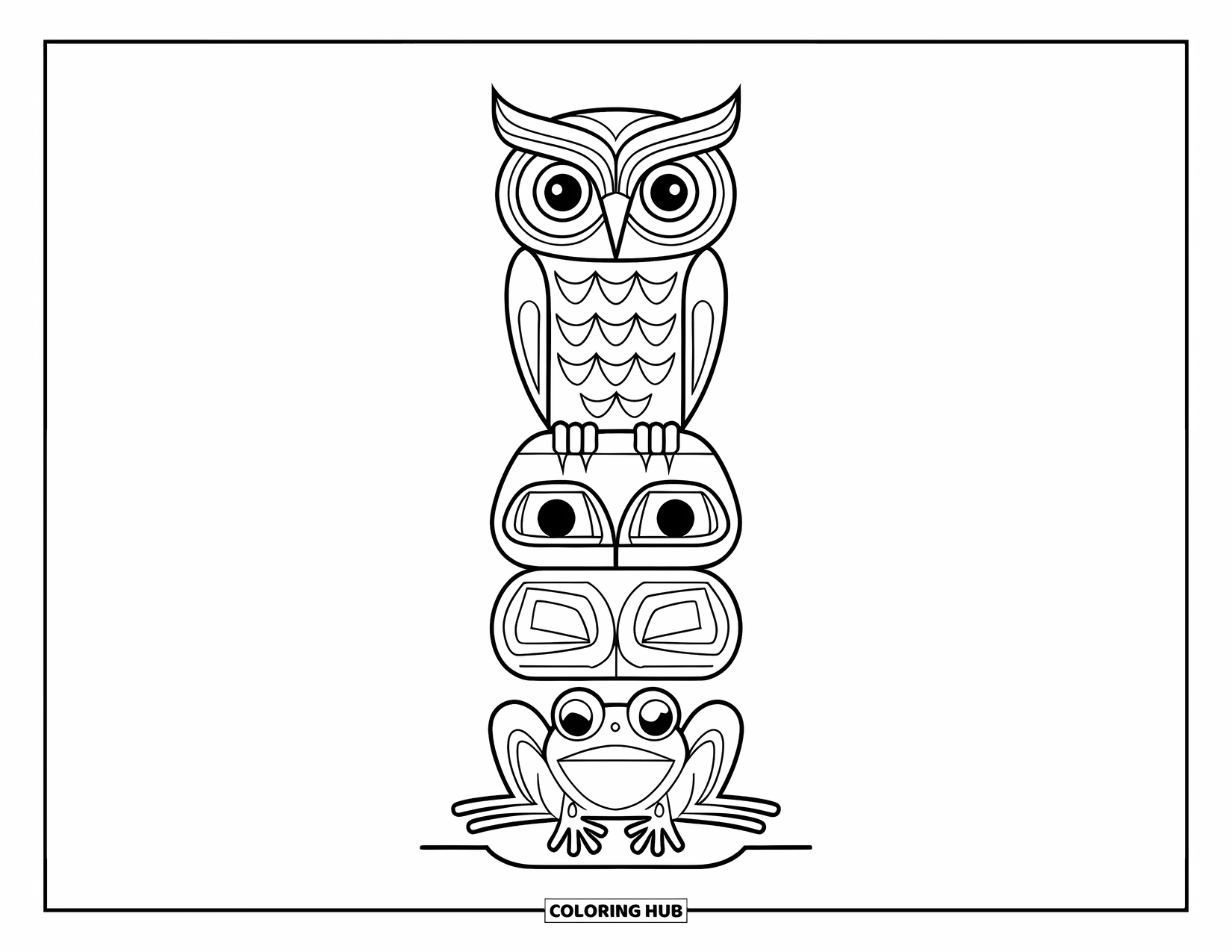 50+ Totem Coloring Pages for Kids & Adults (Free Printable PDFs)