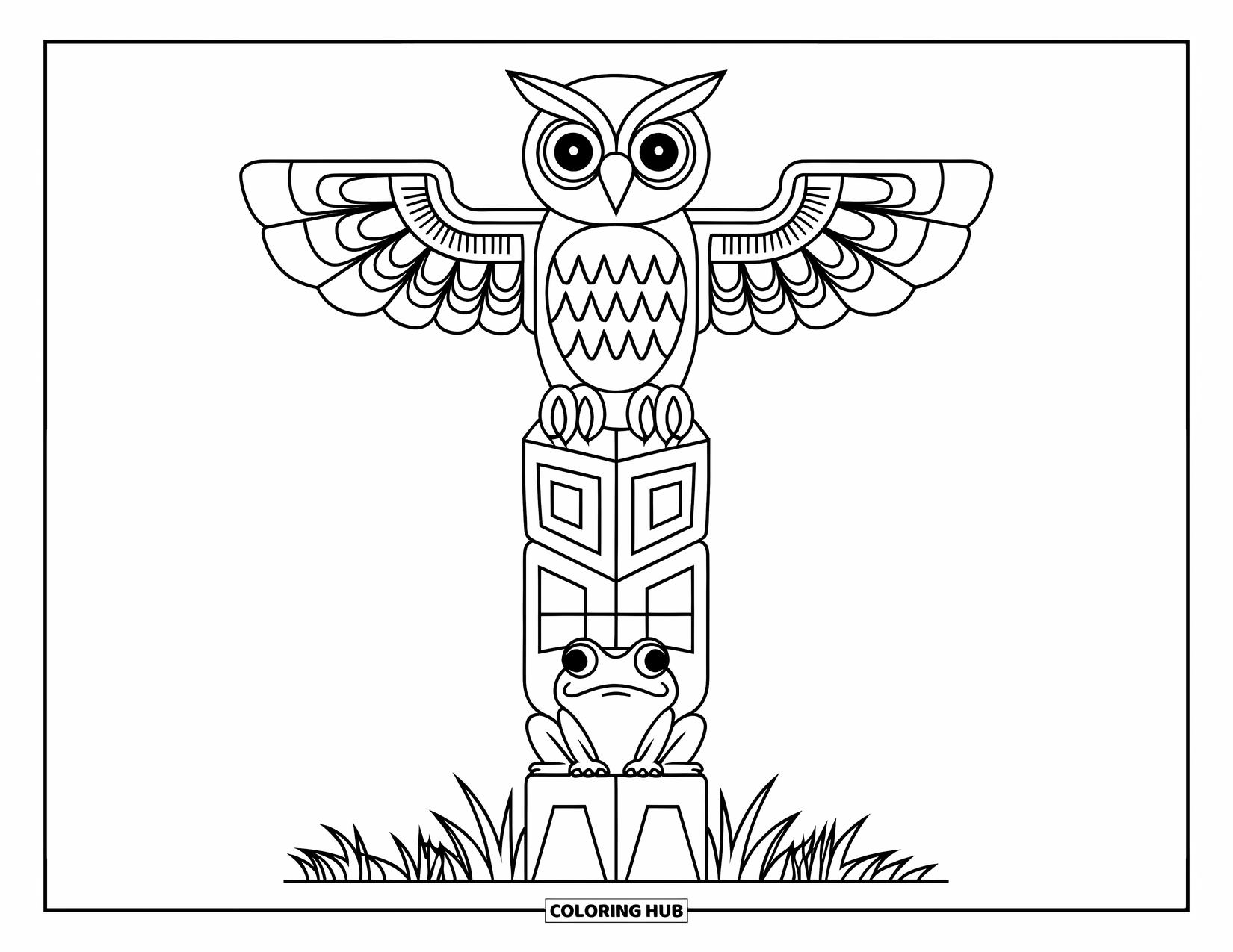 50+ Totem Coloring Pages for Kids & Adults (Free Printable PDFs)