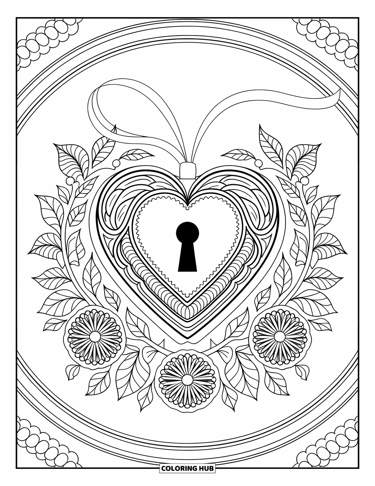 90+ Valentine Coloring Pages for Kids & Adults (Free Printable PDFs)