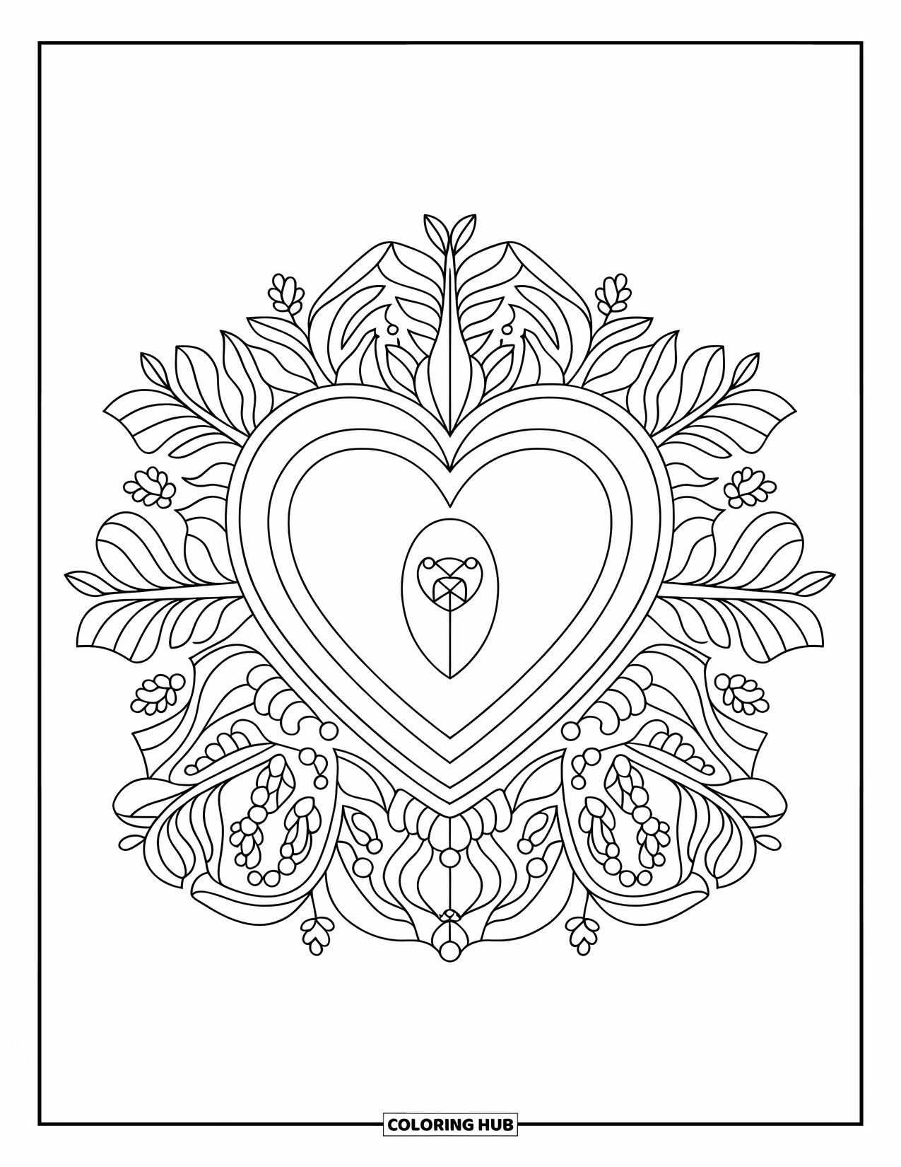 90+ Valentine Coloring Pages for Kids & Adults (Free Printable PDFs)