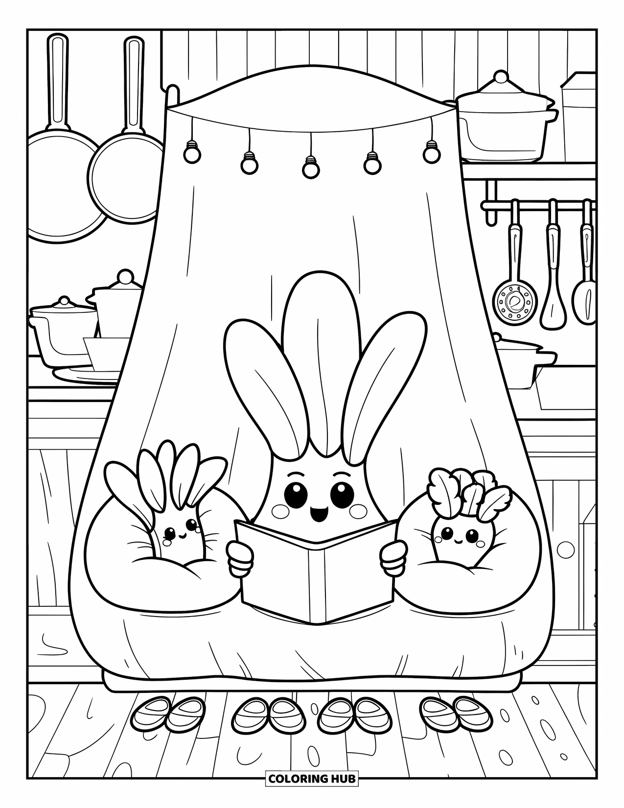 125+ Vegetable Coloring Pages for Kids & Adults (Free Printable PDFs)