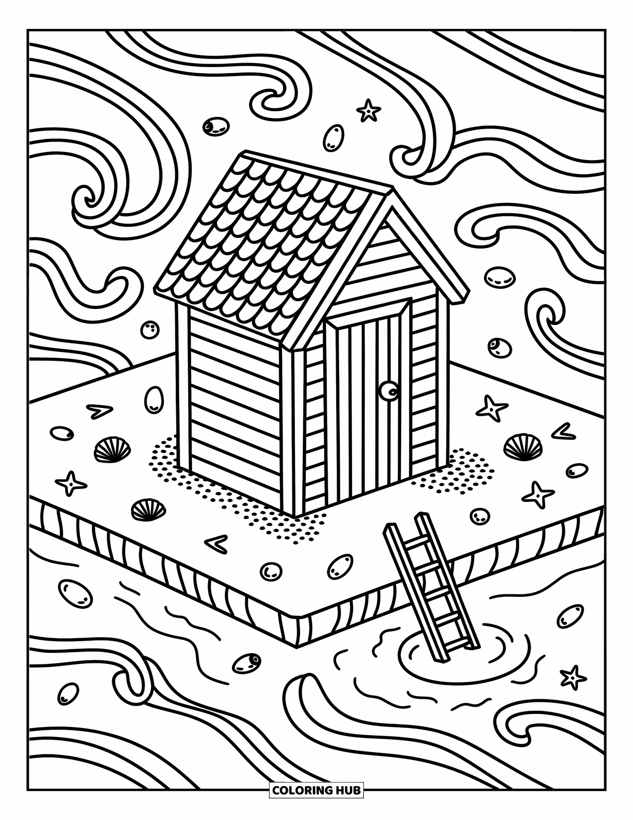 65+ Waves Coloring Pages for Kids & Adults (Free Printable PDFs)