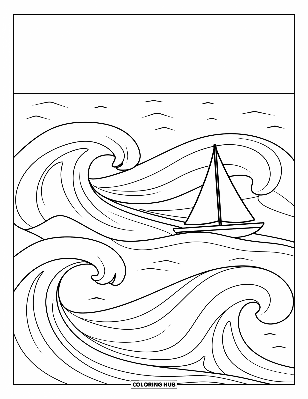 65+ Waves Coloring Pages for Kids & Adults (Free Printable PDFs)