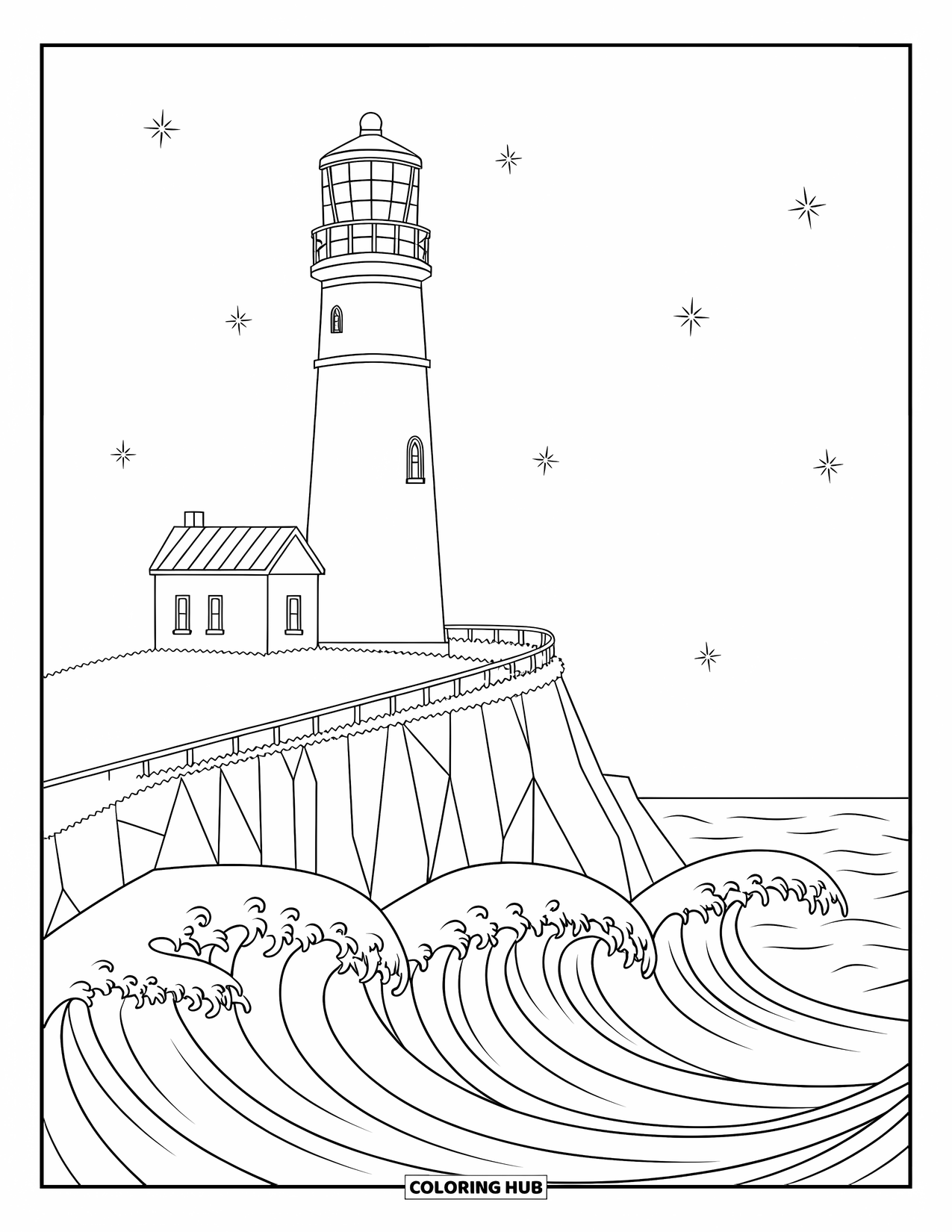 65+ Waves Coloring Pages for Kids & Adults (Free Printable PDFs)