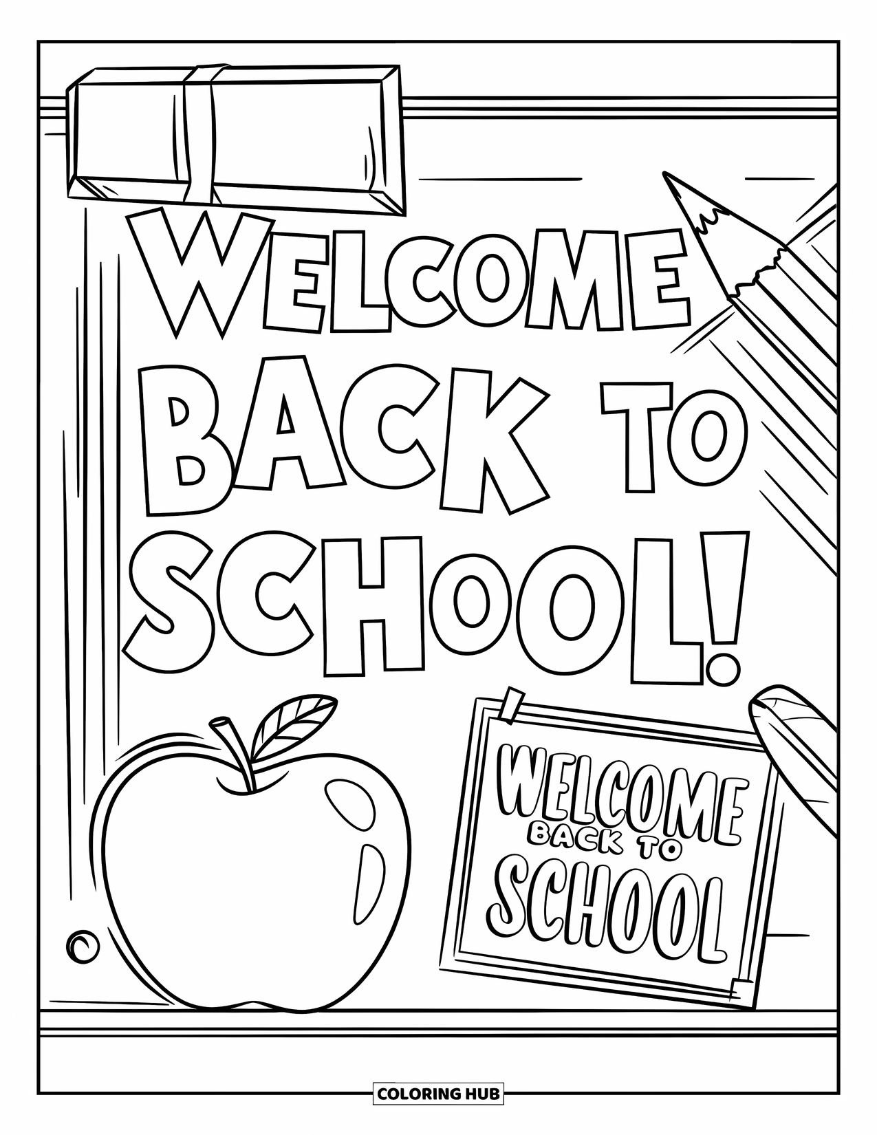 65+ Welcome Back To School Coloring Pages for Kids & Adults (Free ...