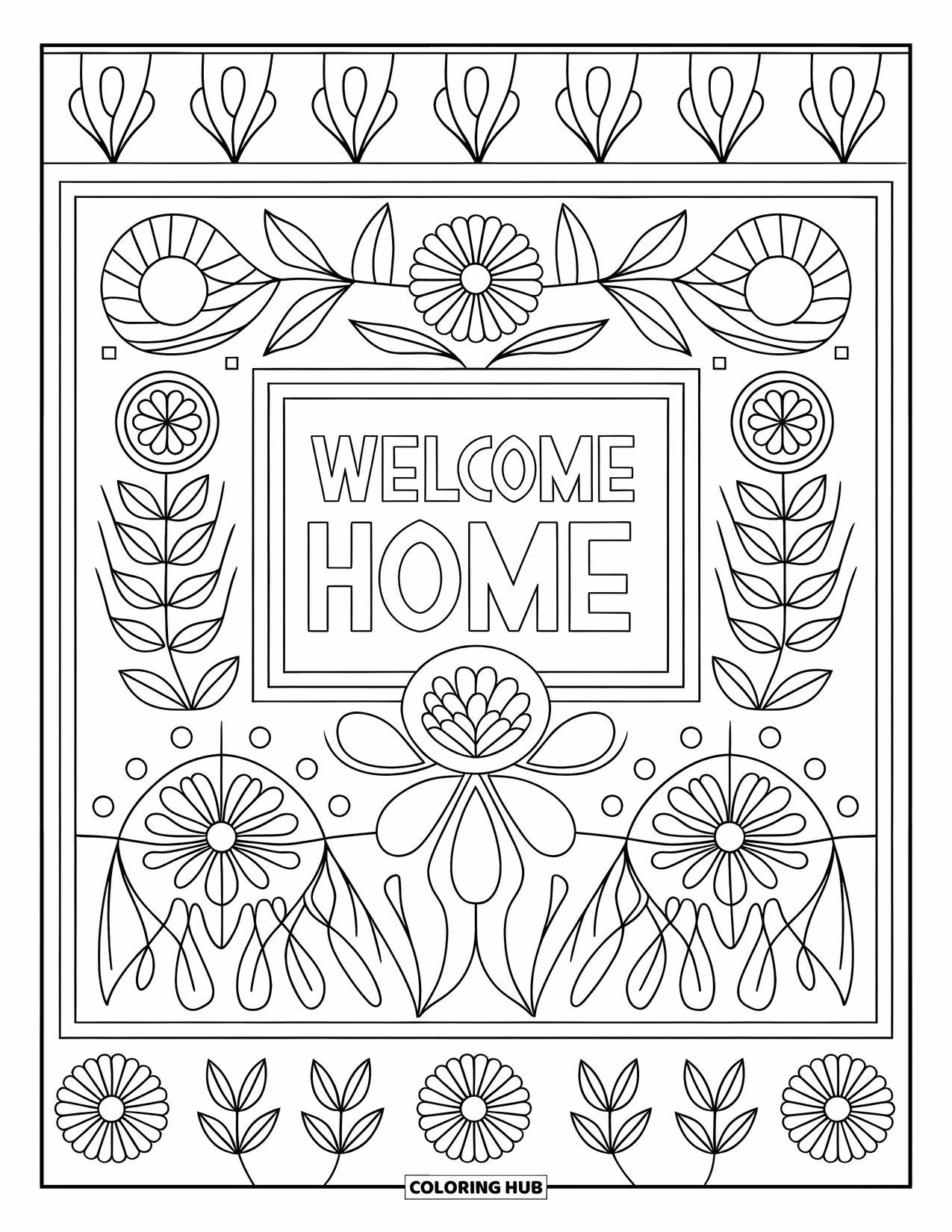 85+ Welcome Home Coloring Pages for Kids & Adults (Free Printable PDFs)