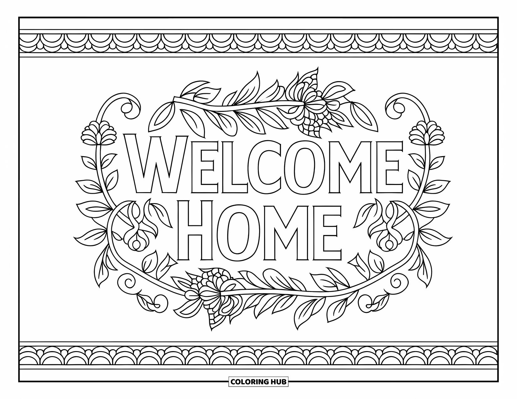 85+ Welcome Home Coloring Pages for Kids & Adults (Free Printable PDFs)