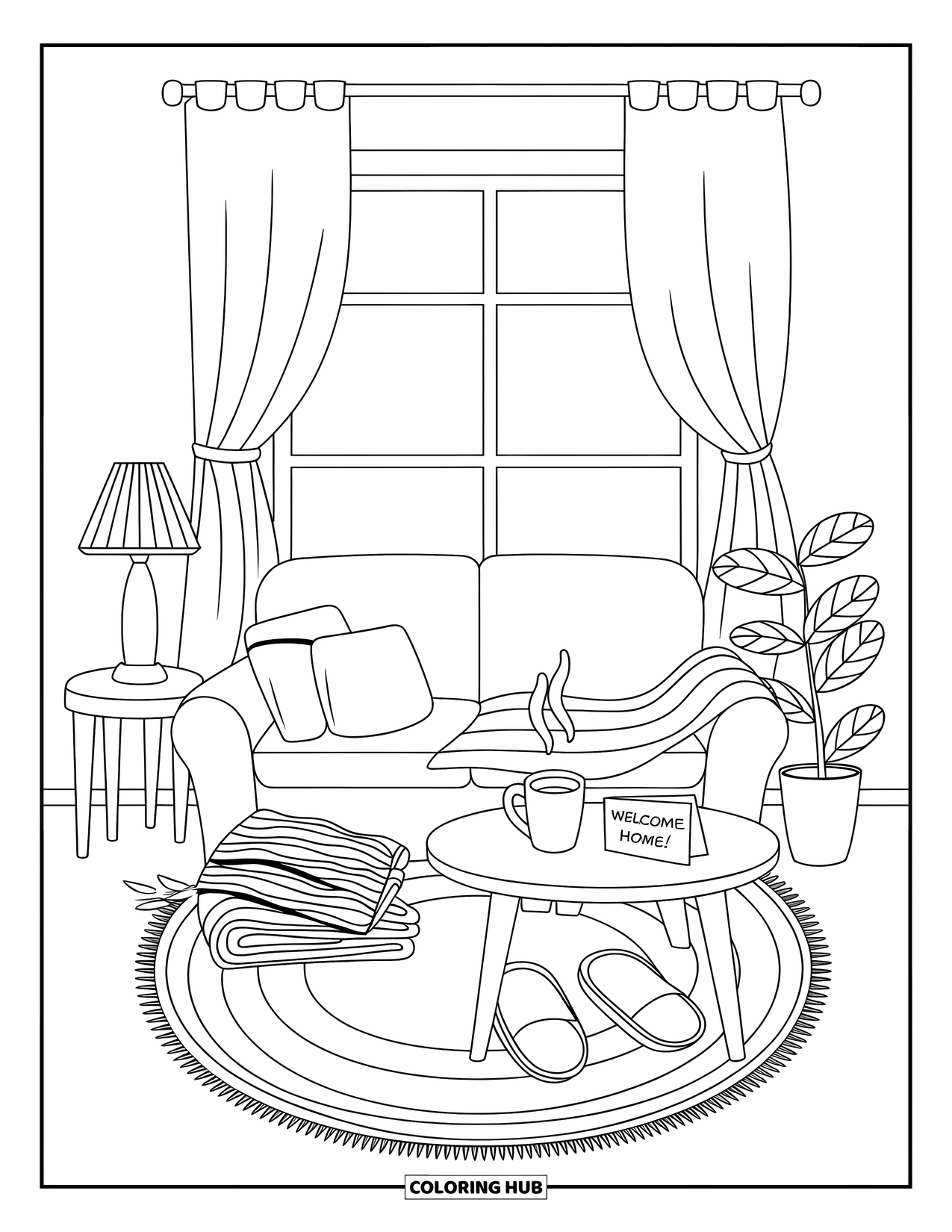 85+ Welcome Home Coloring Pages for Kids & Adults (Free Printable PDFs)