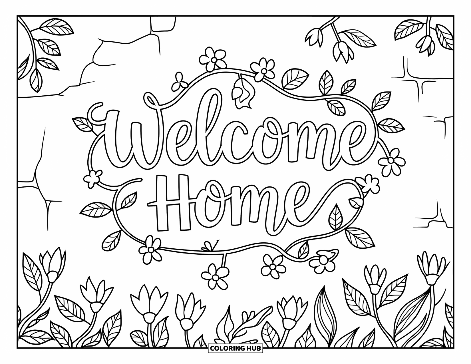 85+ Welcome Home Coloring Pages for Kids & Adults (Free Printable PDFs)