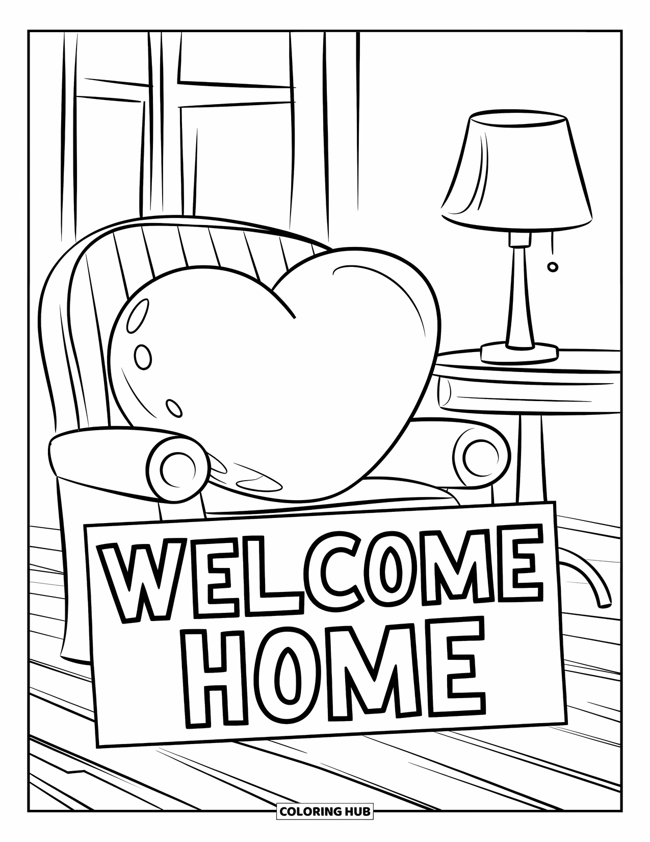 85+ Welcome Home Coloring Pages for Kids & Adults (Free Printable PDFs)
