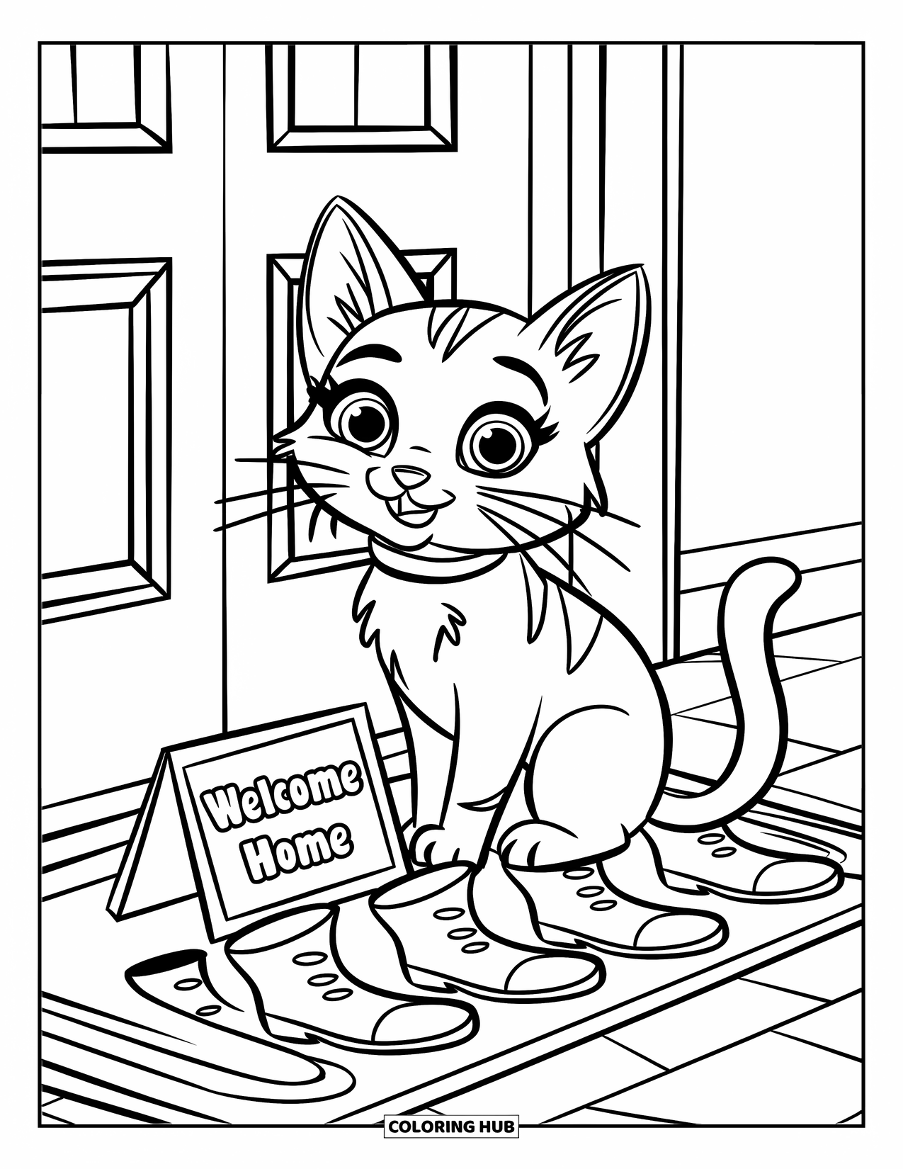 85+ Welcome Home Coloring Pages for Kids & Adults (Free Printable PDFs)