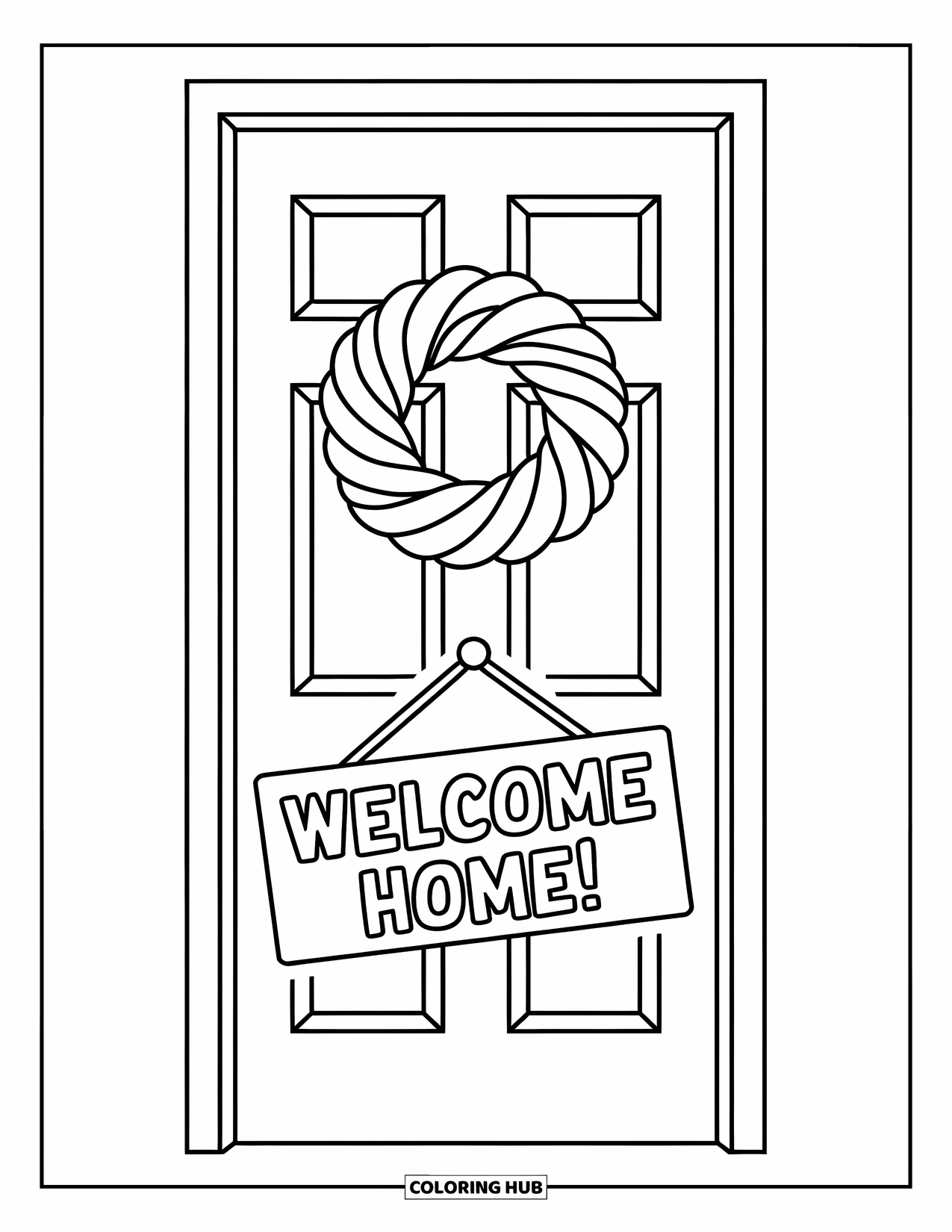 85+ Welcome Home Coloring Pages for Kids & Adults (Free Printable PDFs)