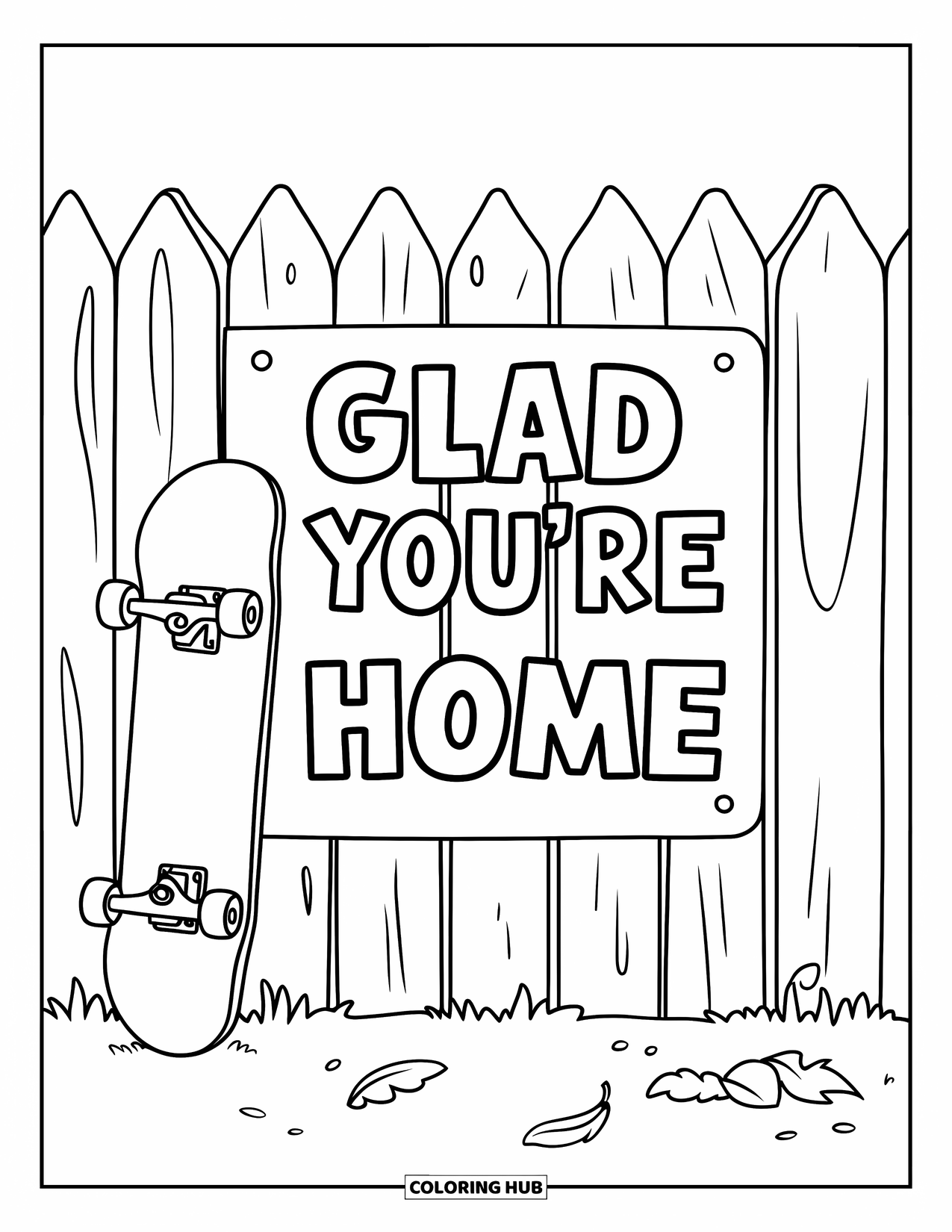 85+ Welcome Home Coloring Pages for Kids & Adults (Free Printable PDFs)