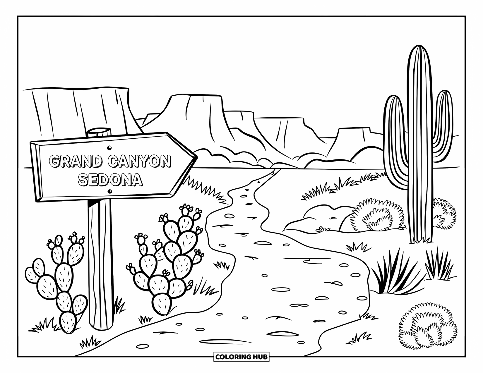 80+ Arizona Coloring Pages for Kids & Adults (Free Printable PDFs)