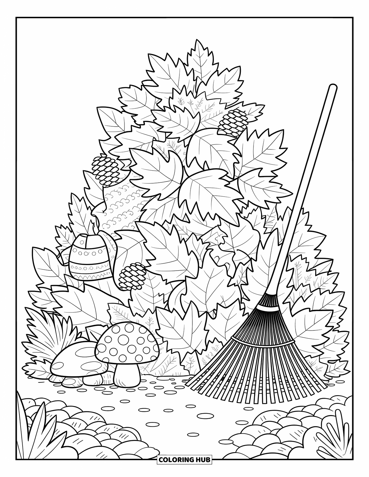 80+ Autumn Leaves Coloring Pages for Kids & Adults (Free)