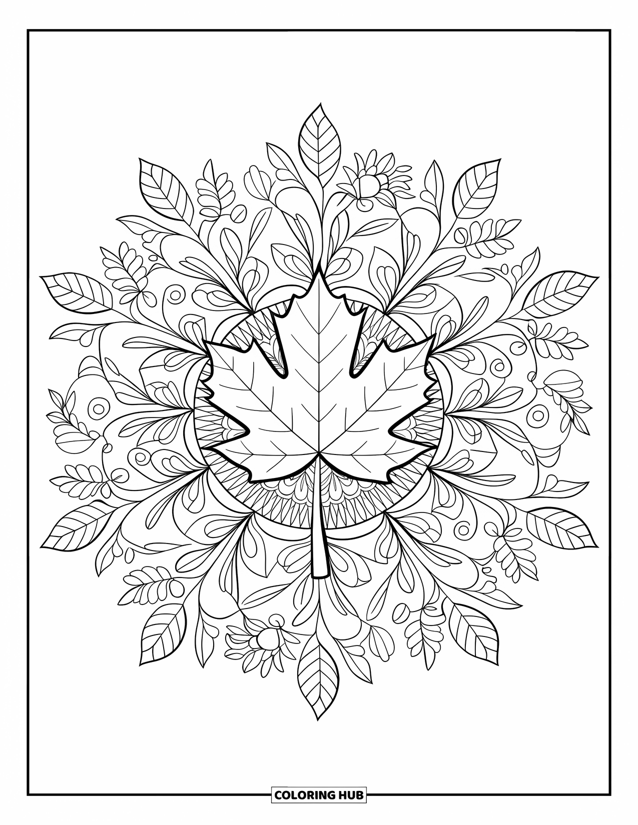 80+ Autumn Leaves Coloring Pages for Kids & Adults (Free)