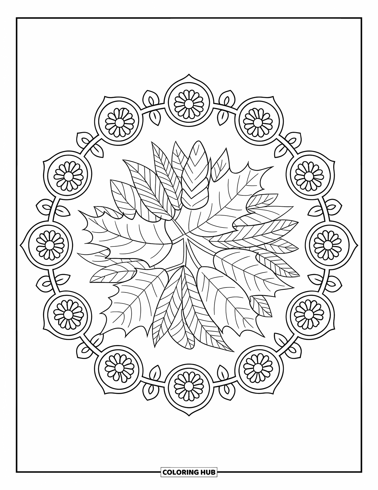 80+ Autumn Leaves Coloring Pages for Kids & Adults (Free)