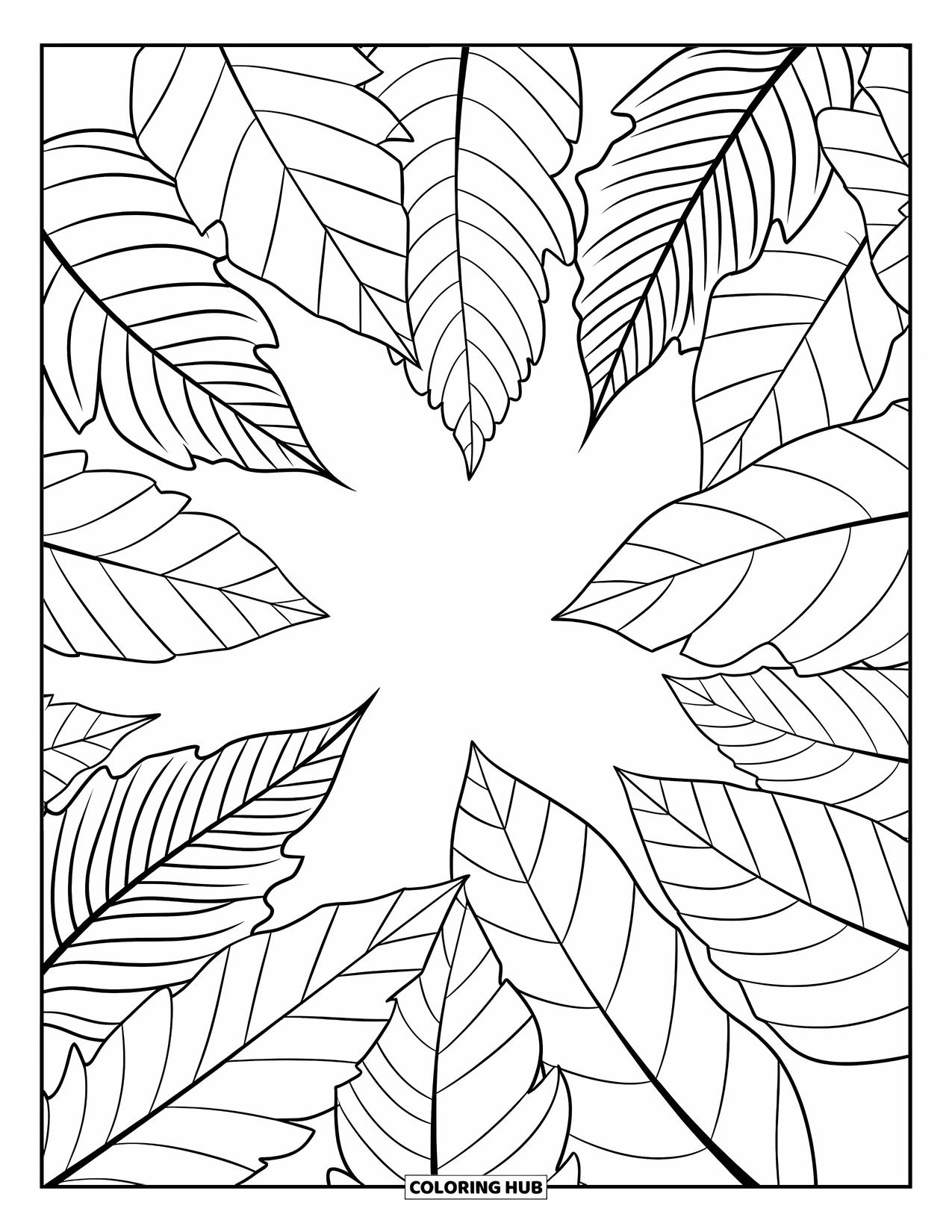 80+ Autumn Leaves Coloring Pages for Kids & Adults (Free Printable PDFs)