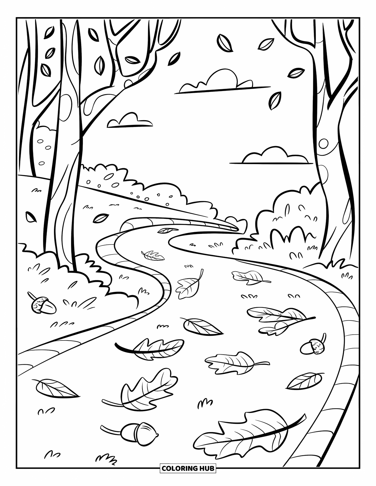 80+ Autumn Leaves Coloring Pages for Kids & Adults (Free Printable PDFs)