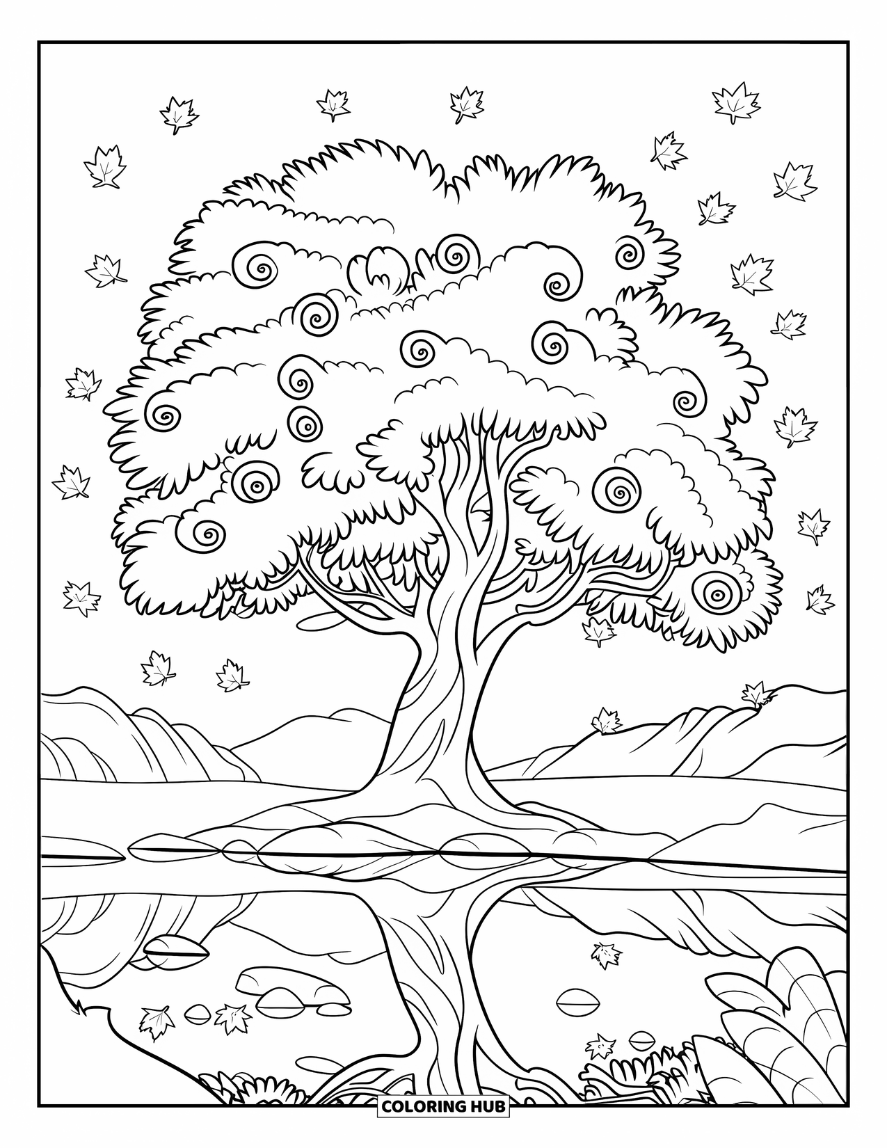 80+ Autumn Leaves Coloring Pages for Kids & Adults (Free Printable PDFs)