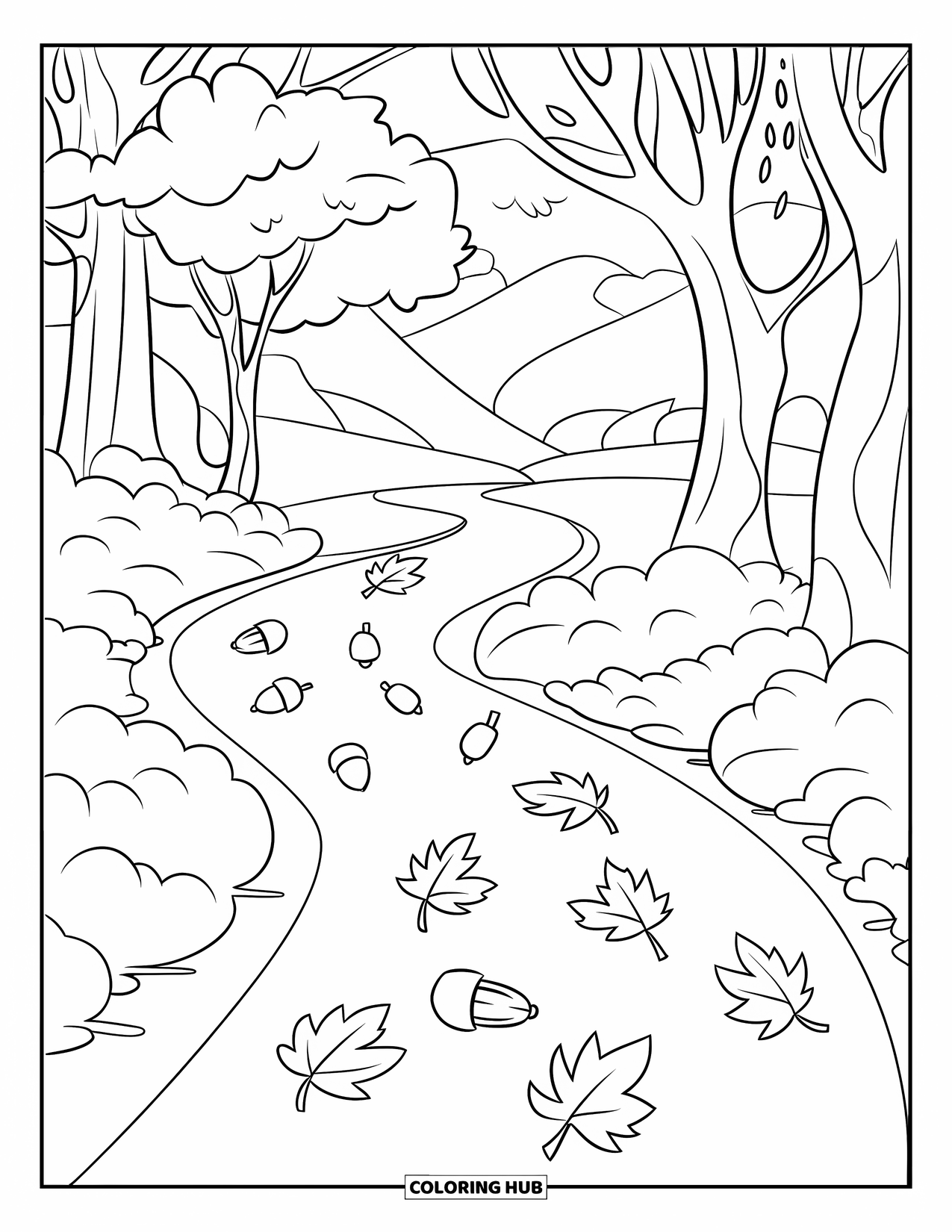 80+ Autumn Leaves Coloring Pages for Kids & Adults (Free Printable PDFs)