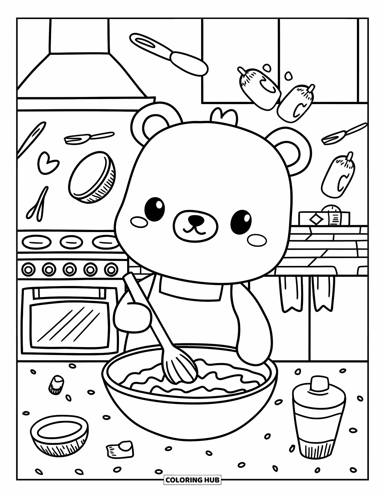 105+ Baking Coloring Pages for Kids & Adults (Free Printable PDFs)