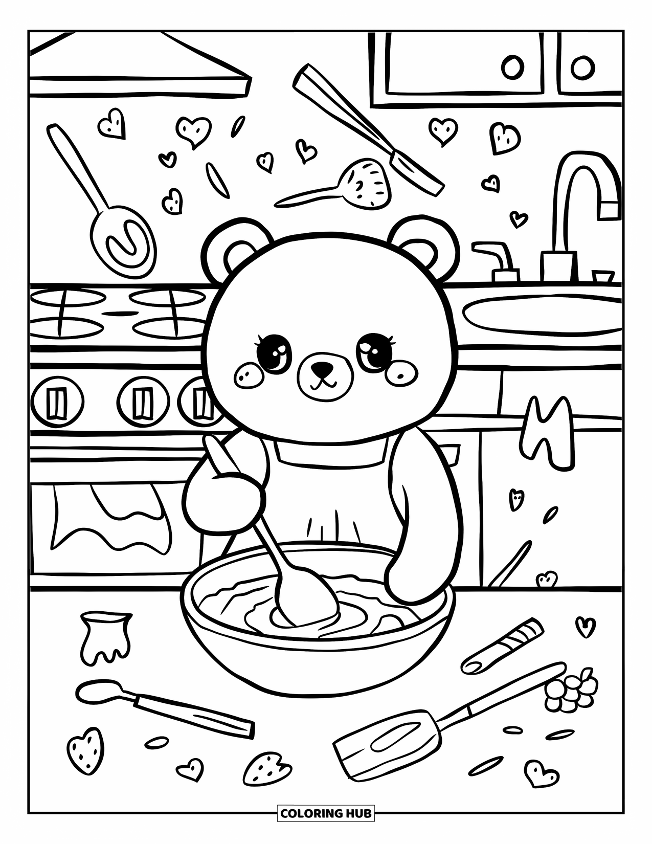 105+ Baking Coloring Pages for Kids & Adults (Free Printable PDFs)