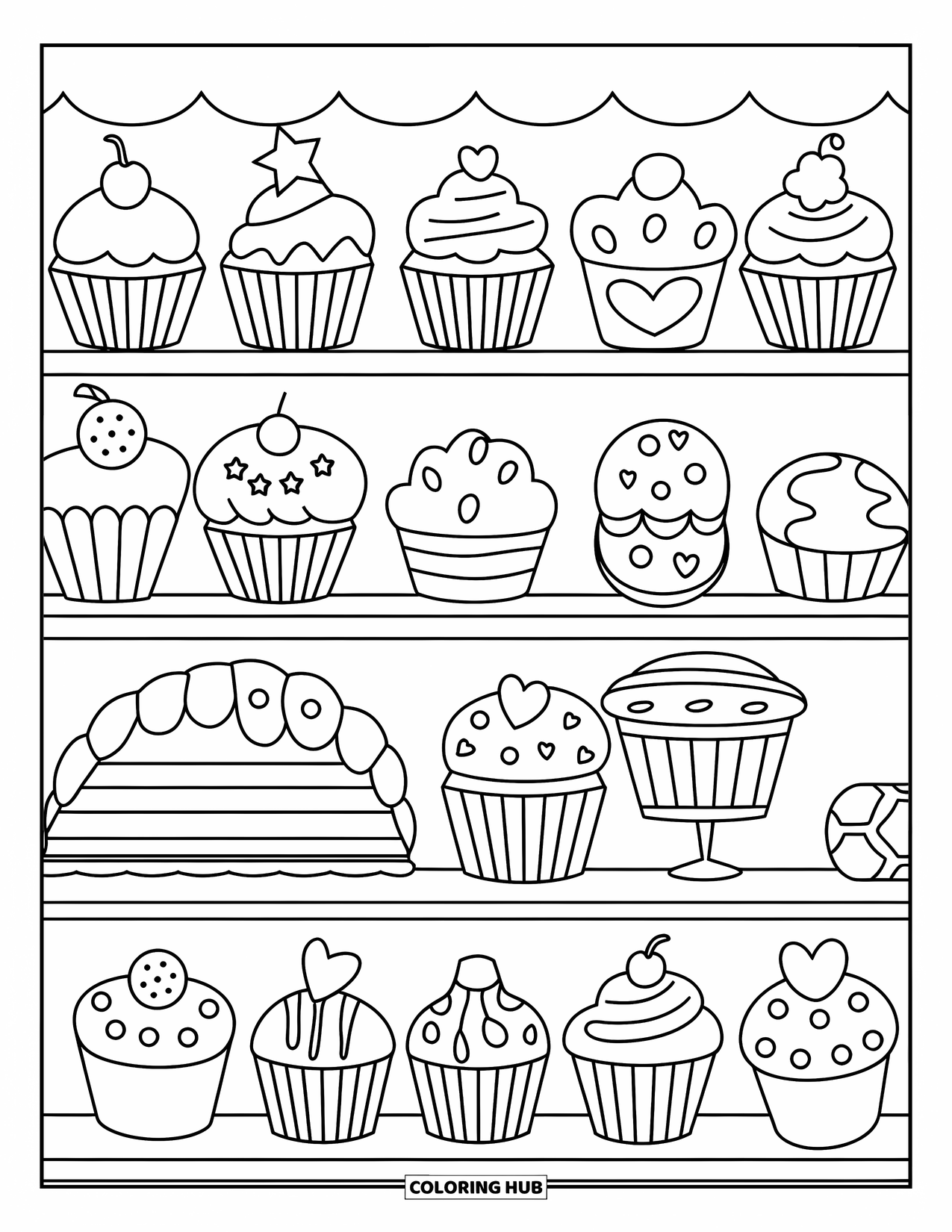 105+ Baking Coloring Pages for Kids & Adults (Free Printable PDFs)