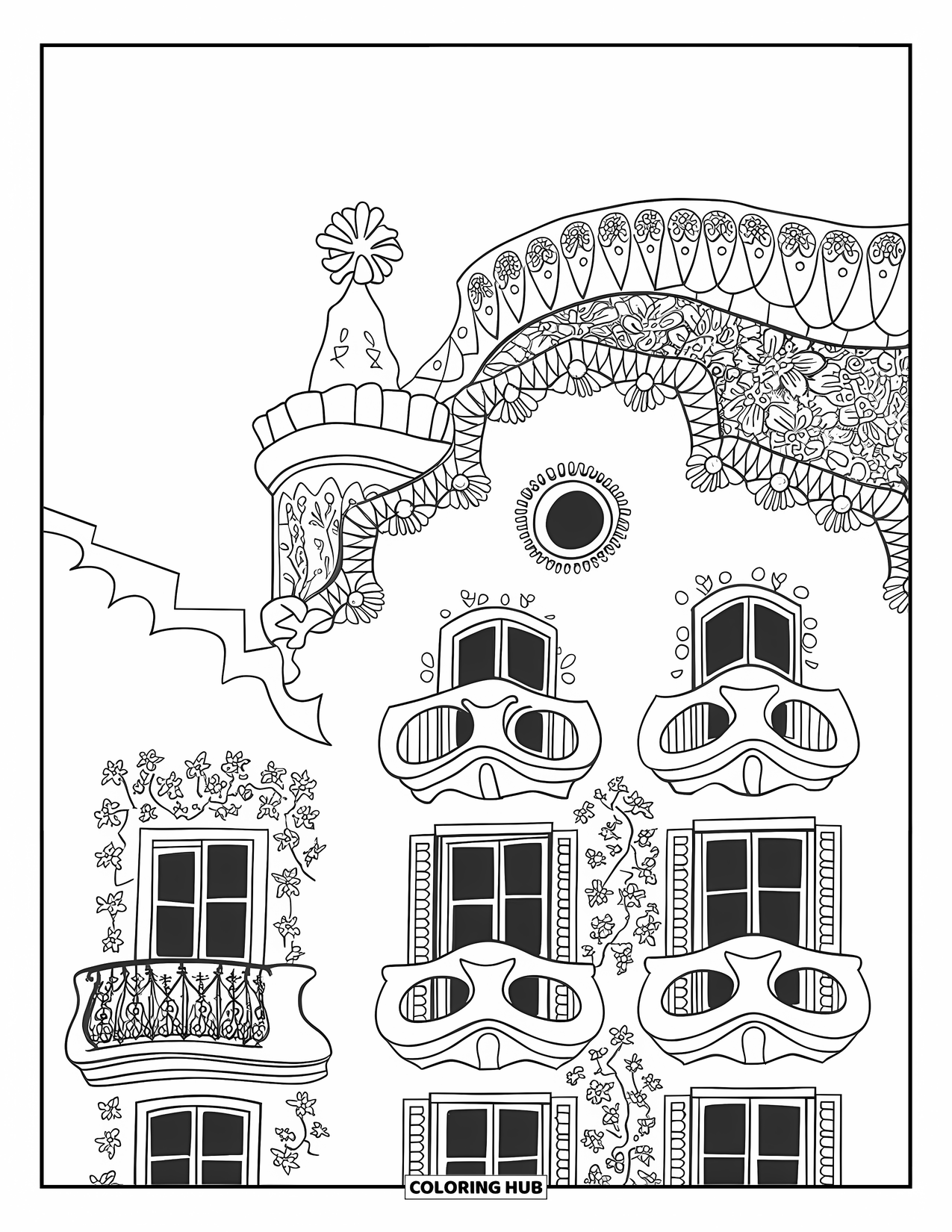 70+ Barcelona Coloring Pages for Kids & Adults (Free)