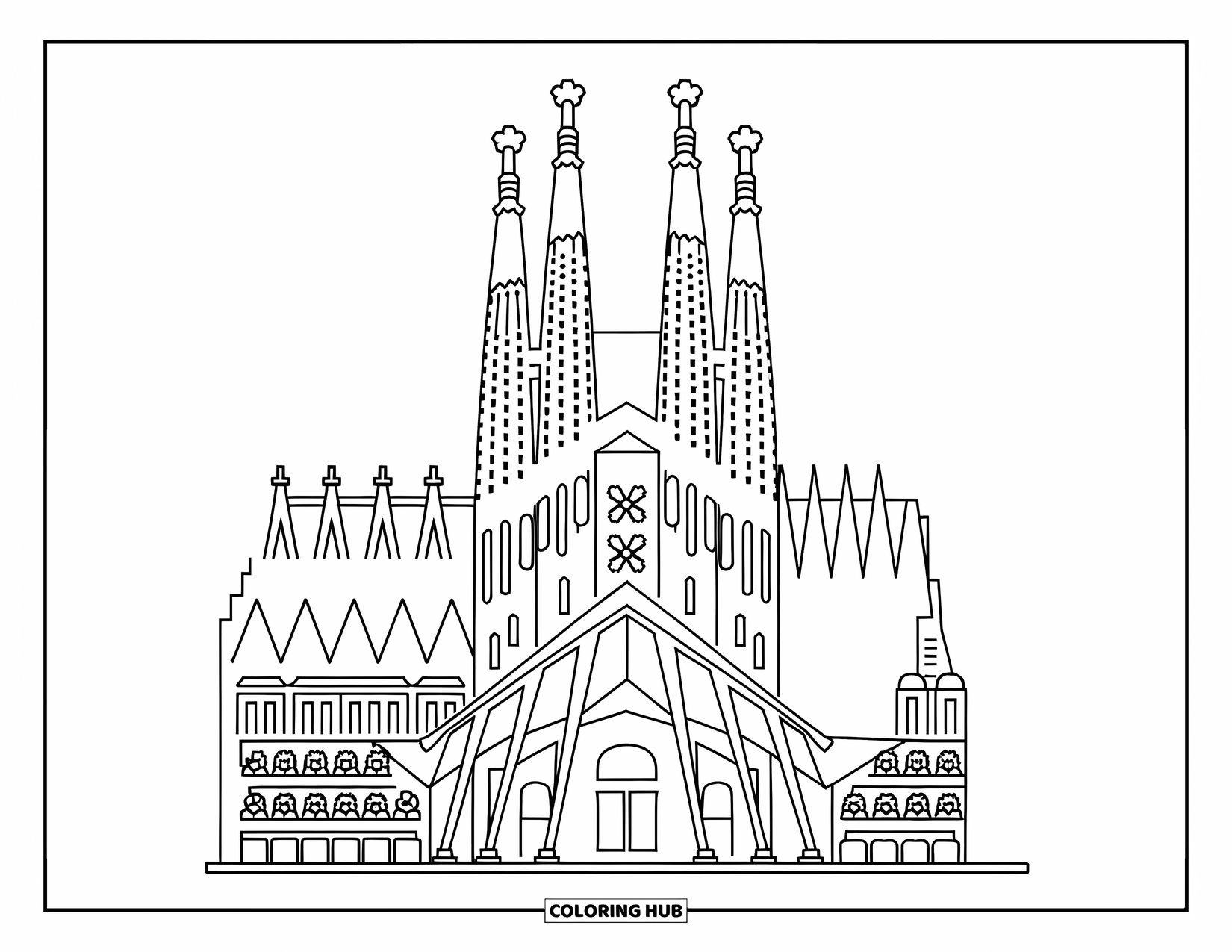 70+ Barcelona Coloring Pages for Kids & Adults (Free)