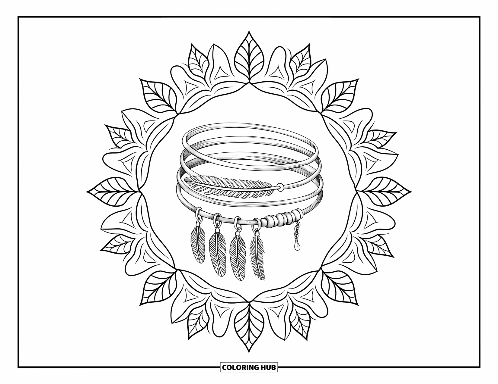 45+ Bracelet Coloring Pages for Kids & Adults (Free Printable PDFs)