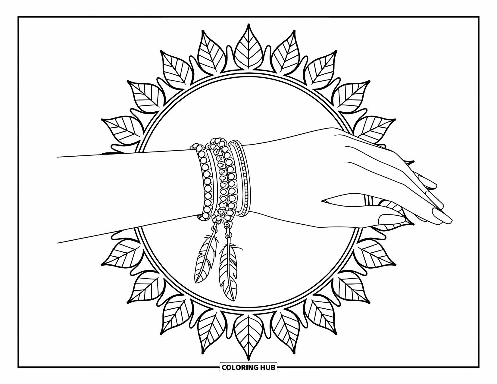 45+ Bracelet Coloring Pages for Kids & Adults (Free Printable PDFs)
