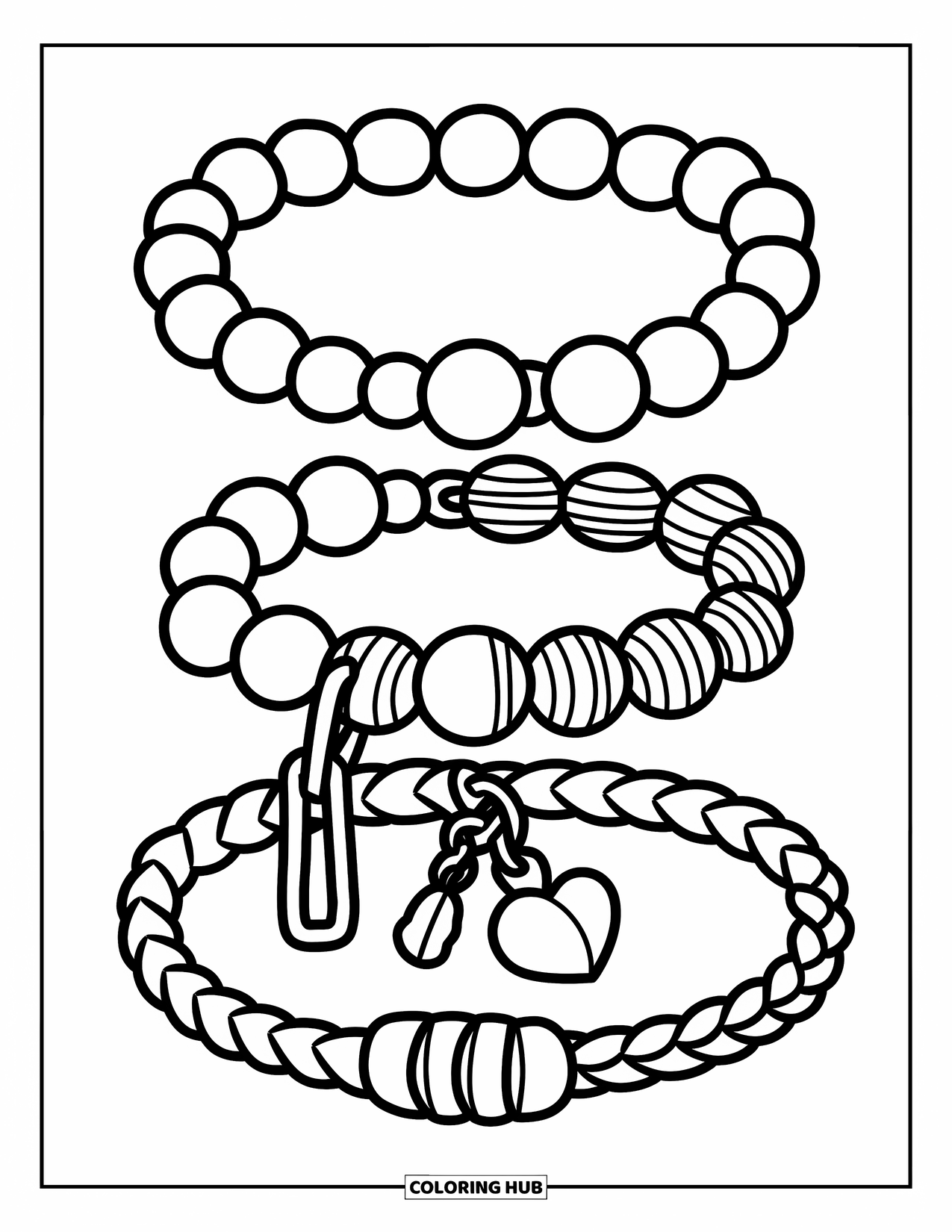 45+ Bracelet Coloring Pages for Kids & Adults (Free Printable PDFs)