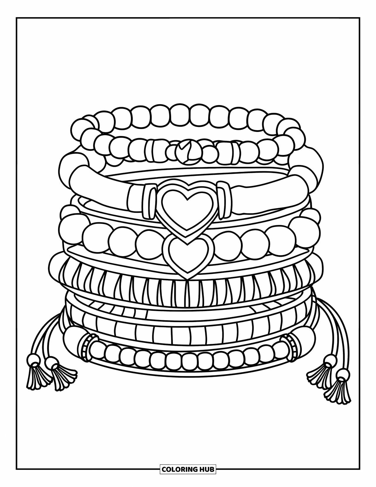 45+ Bracelet Coloring Pages for Kids & Adults (Free Printable PDFs)