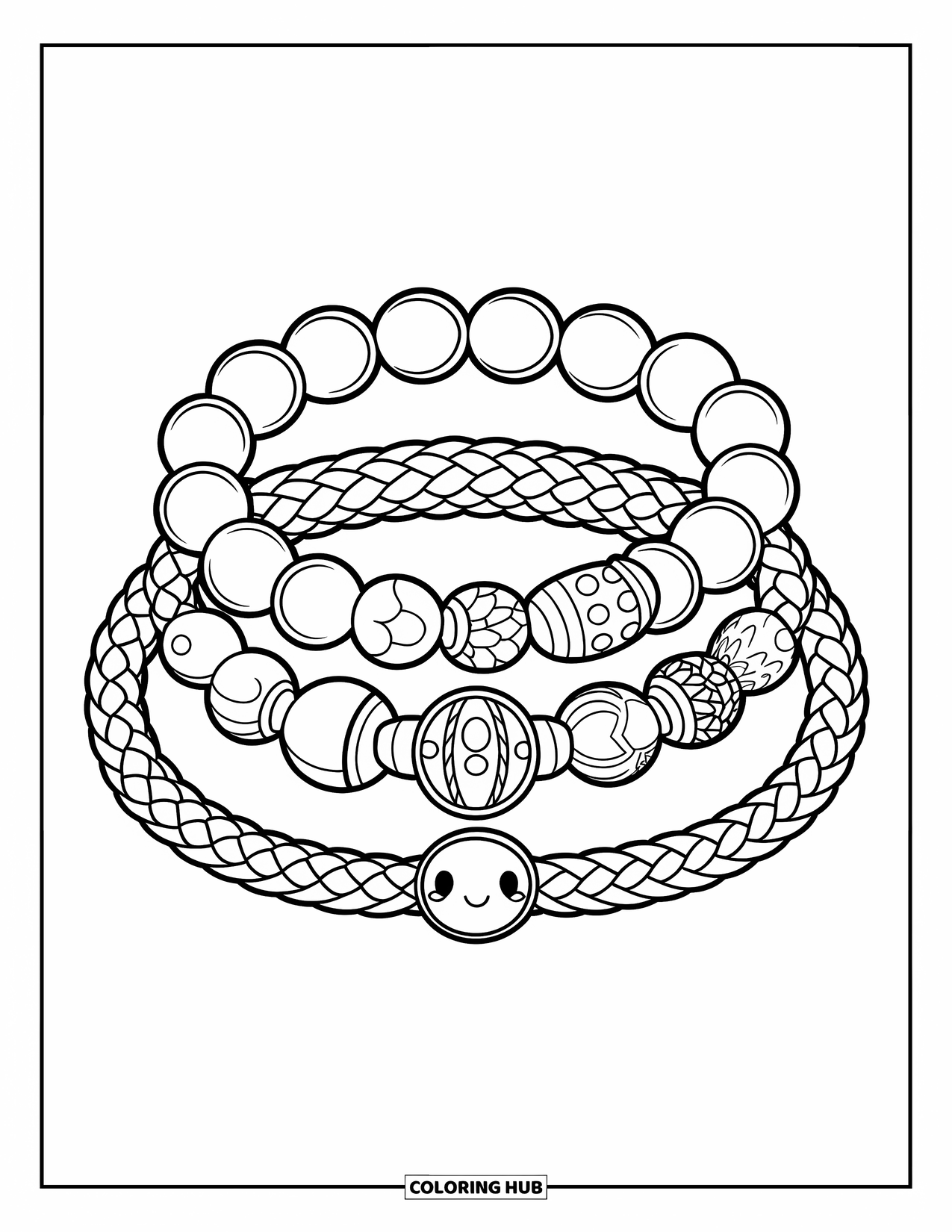 45+ Bracelet Coloring Pages for Kids & Adults (Free Printable PDFs)