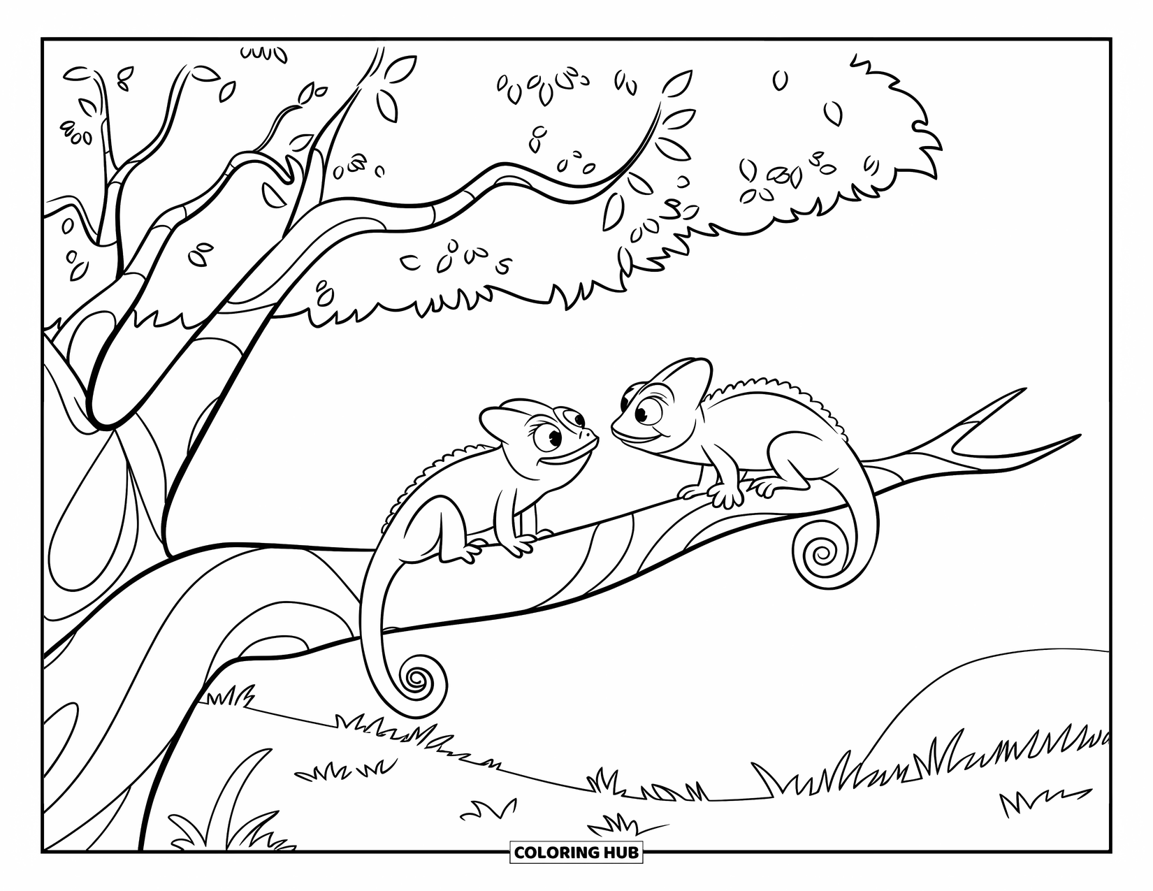 80+ Chameleon Coloring Pages for Kids & Adults (Free Printable PDFs)