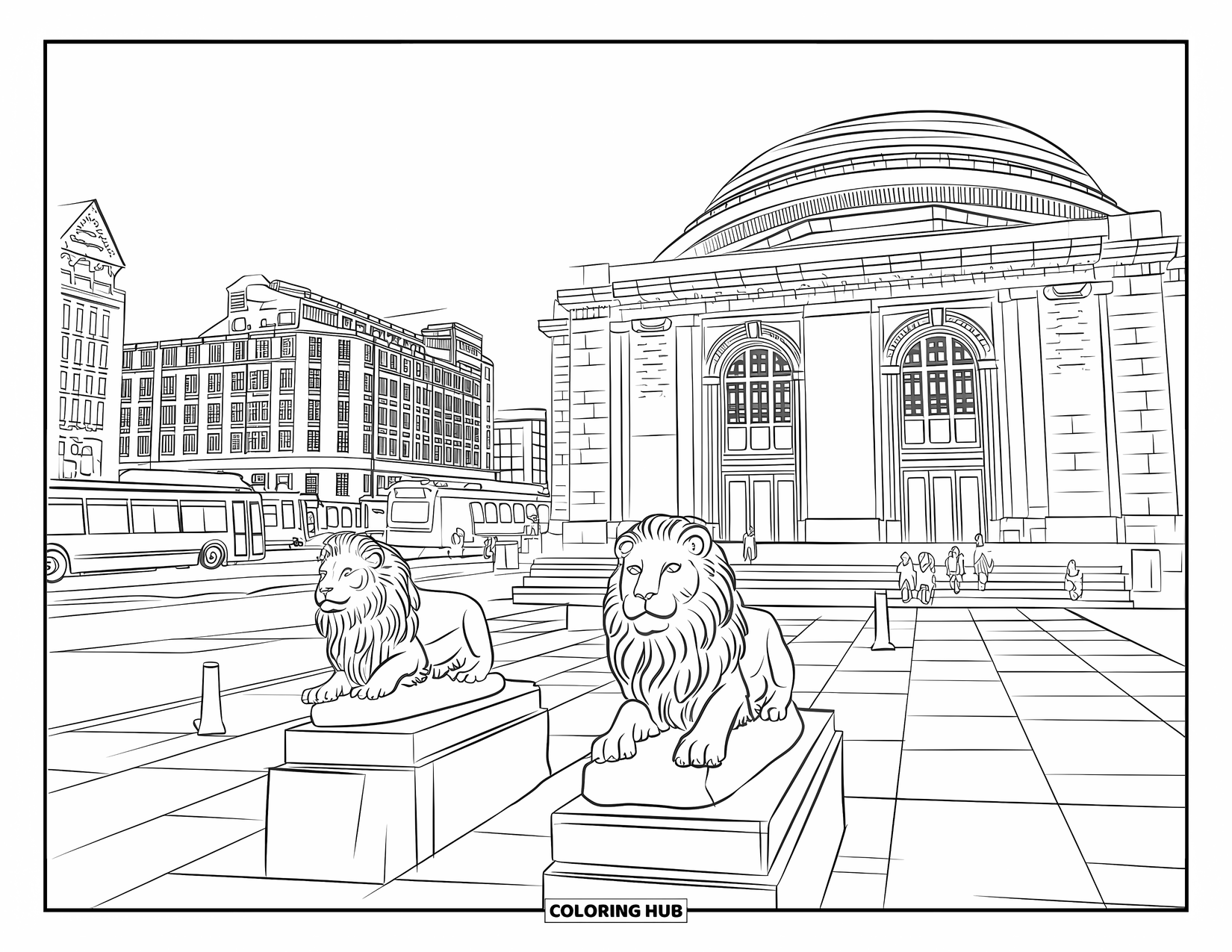 70+ Chicago Coloring Pages for Kids & Adults (Free Printable PDFs)