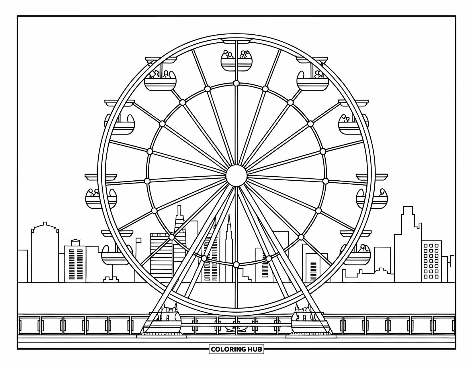 70+ Chicago Coloring Pages for Kids & Adults (Free Printable PDFs)