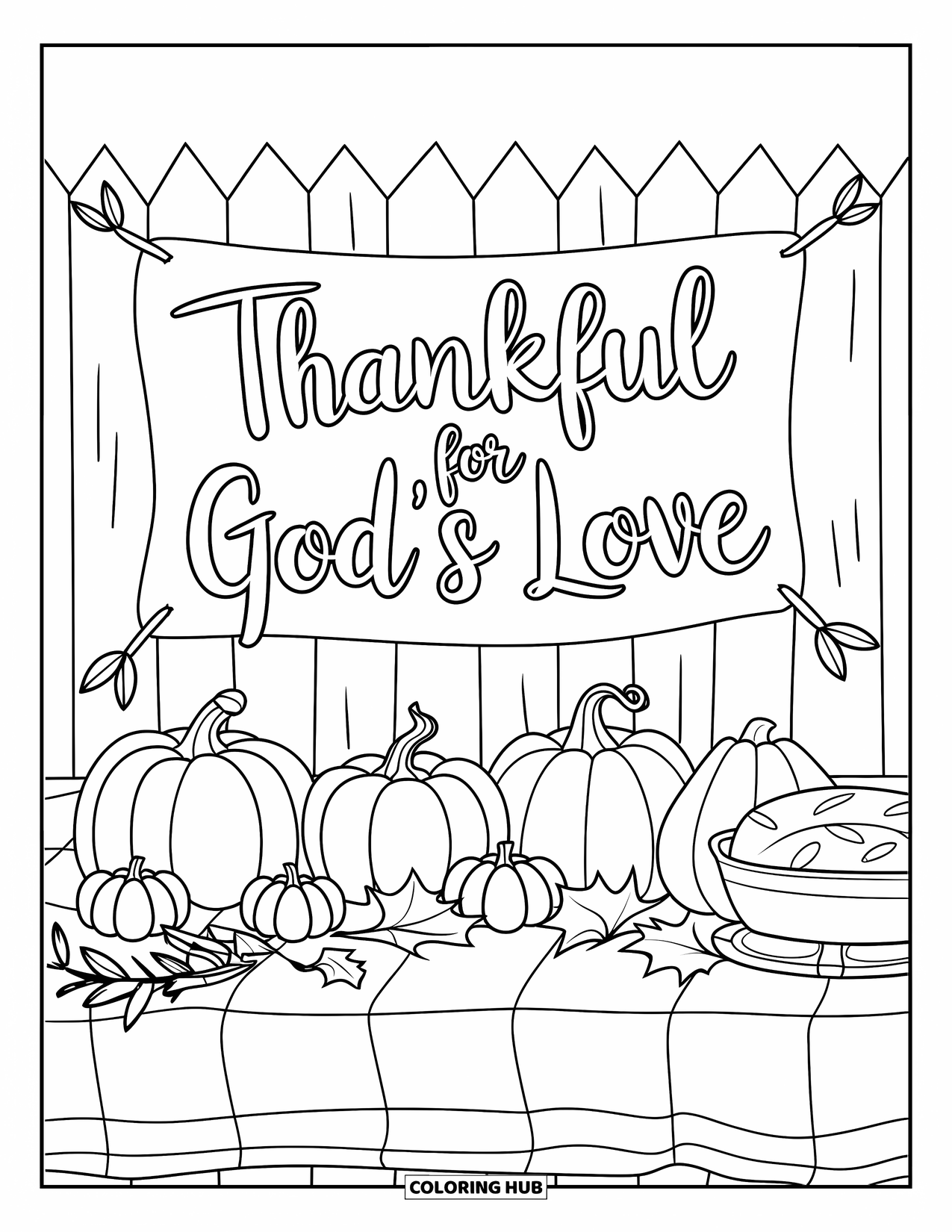 90+ Christian Thanksgiving Coloring Pages for Kids & Adults (Free ...