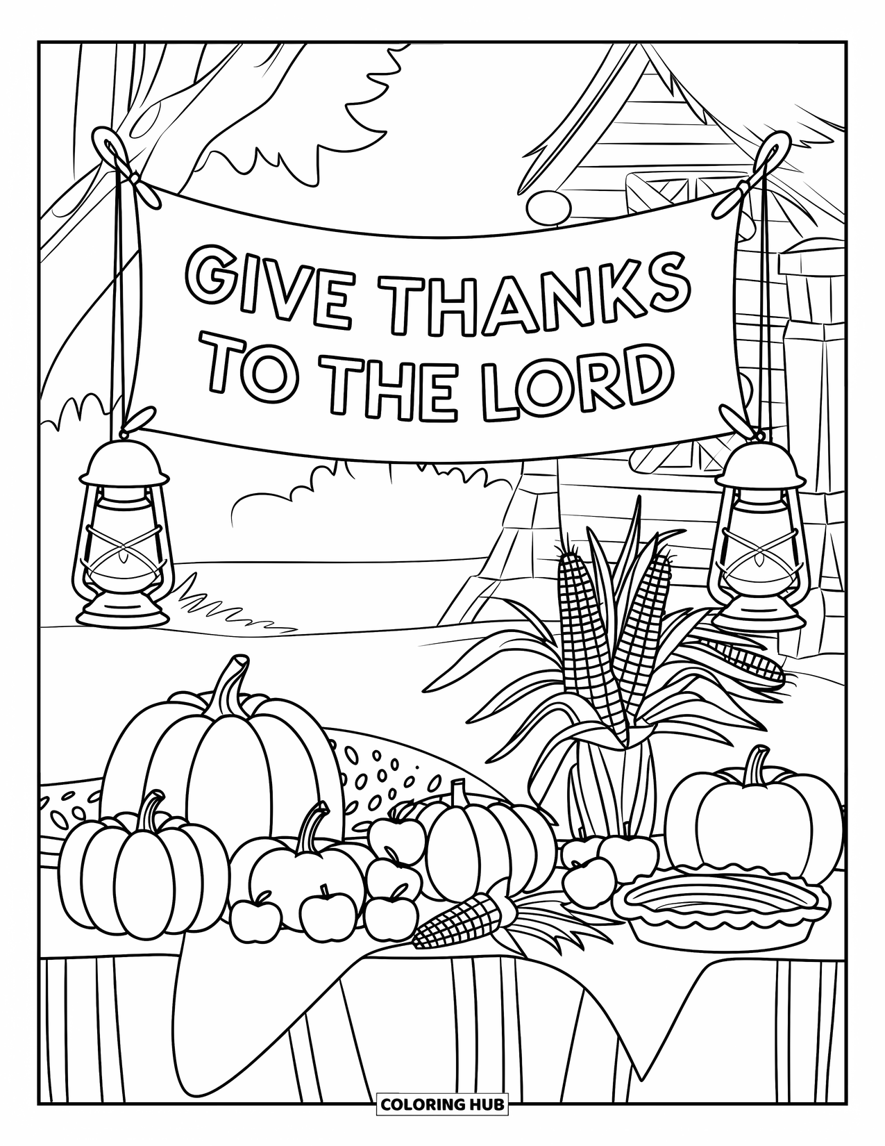 90+ Christian Thanksgiving Coloring Pages for Kids & Adults (Free ...