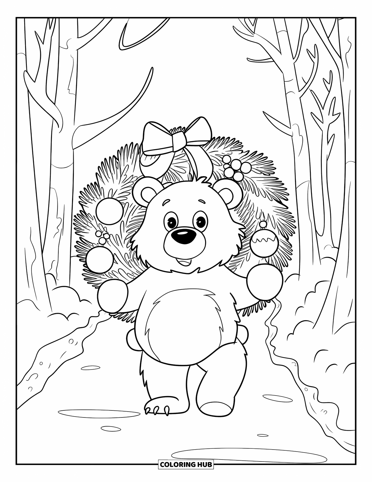 115+ Christmas Animal Coloring Pages for Kids & Adults (Free Printable ...