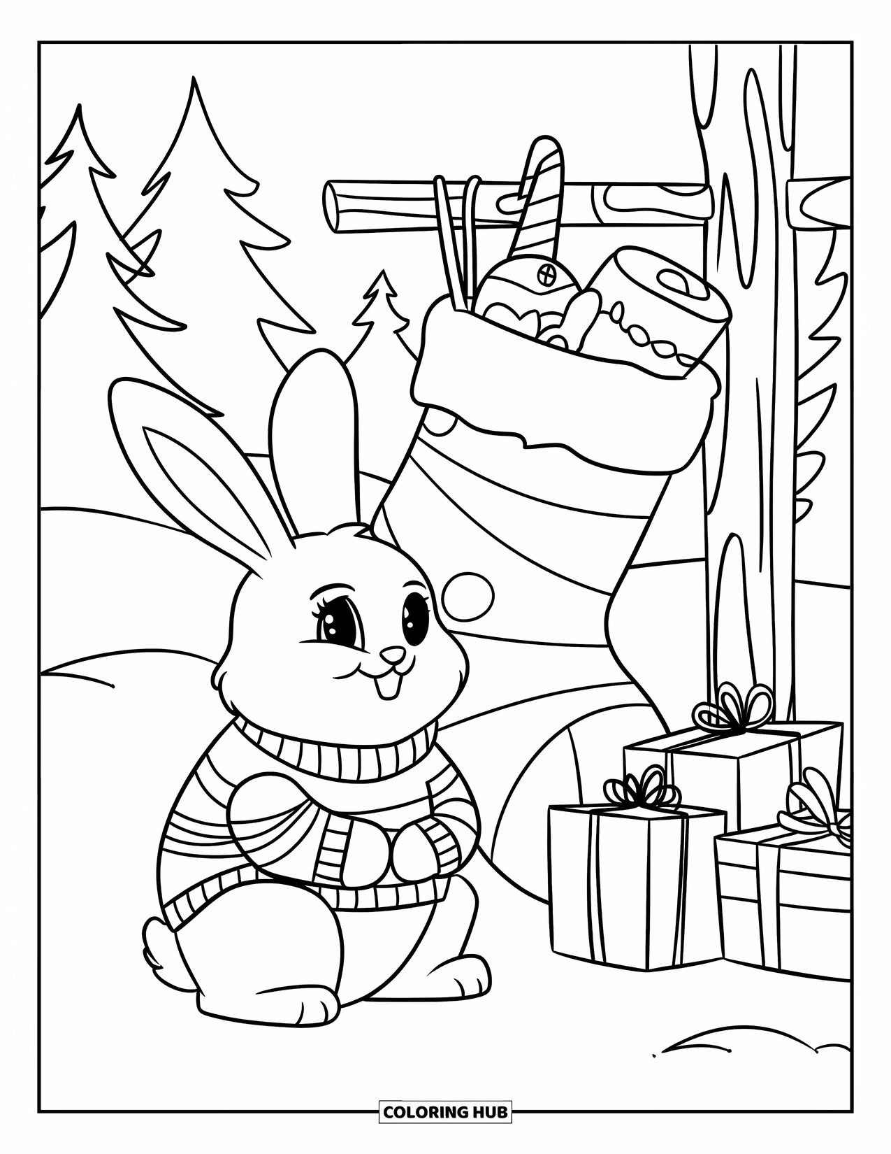 115+ Christmas Animal Coloring Pages for Kids & Adults (Free Printable ...