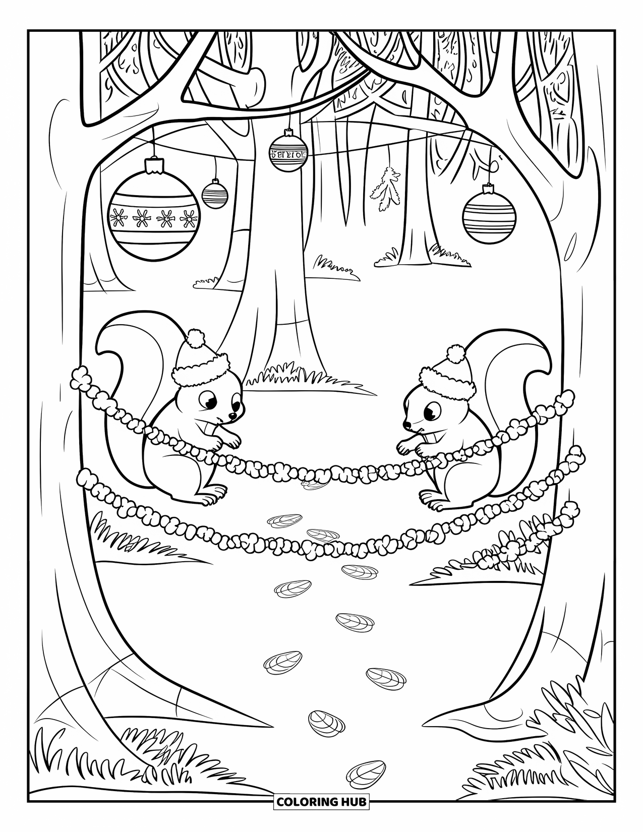 115+ Christmas Animal Coloring Pages for Kids & Adults (Free Printable ...