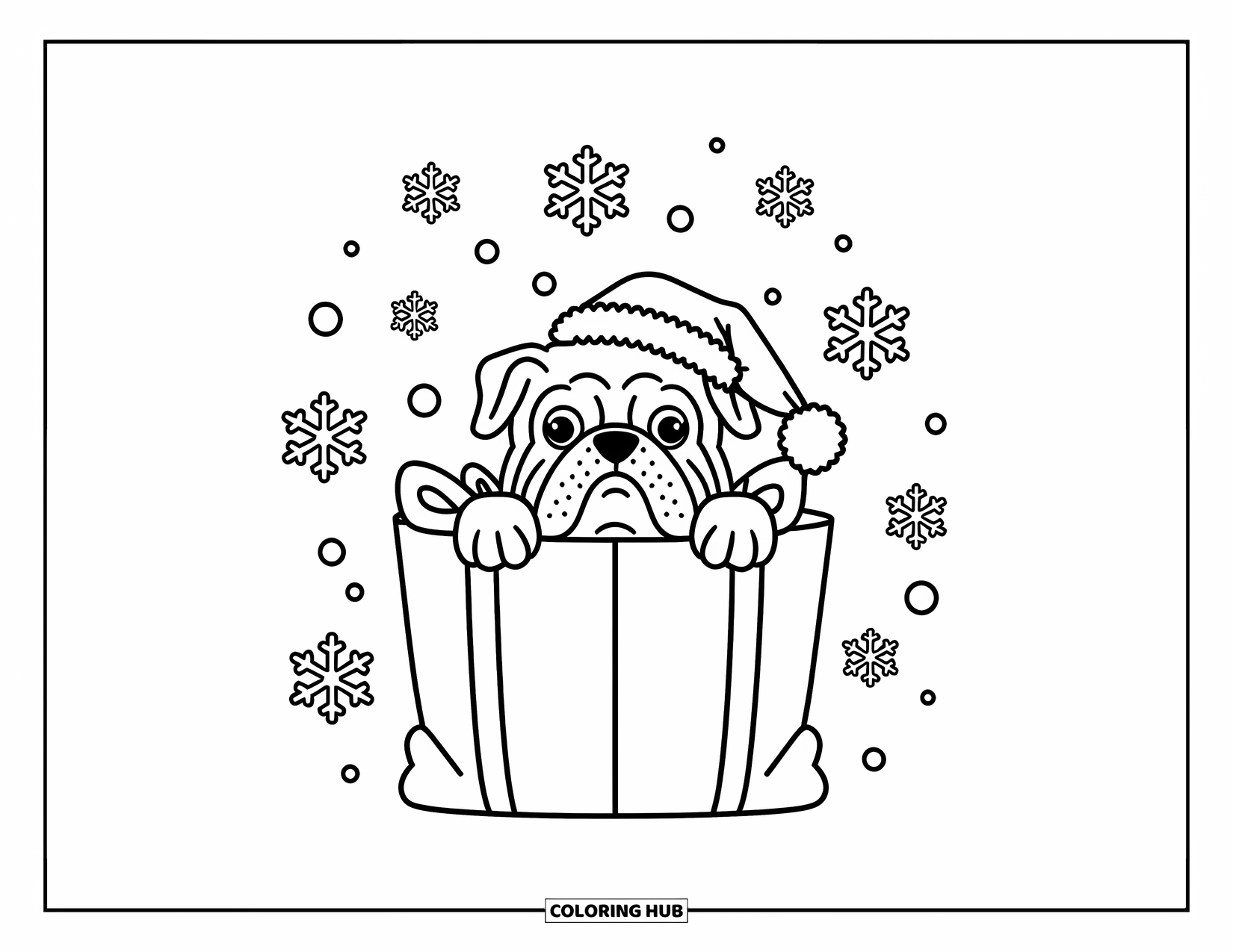 105+ Christmas Dog Coloring Pages for Kids & Adults (Free Printable PDFs)